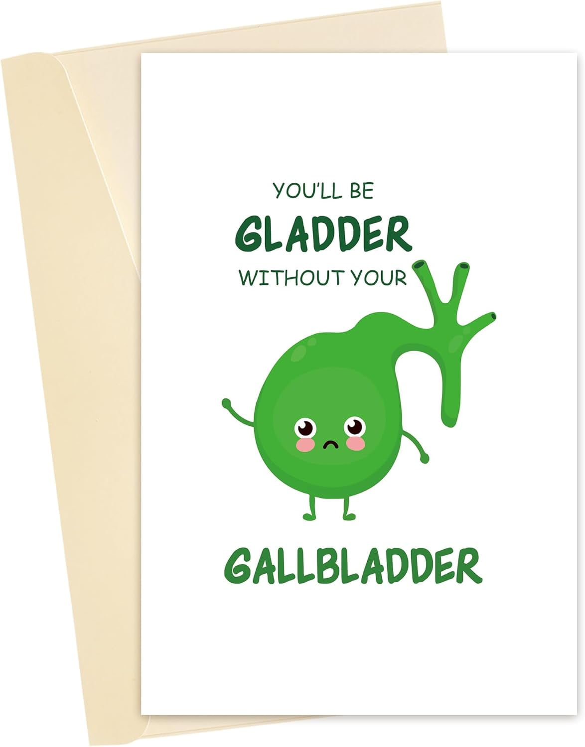 Gallbladder Removal Get Well Soon Card, Funny Sympathy Gift for ...