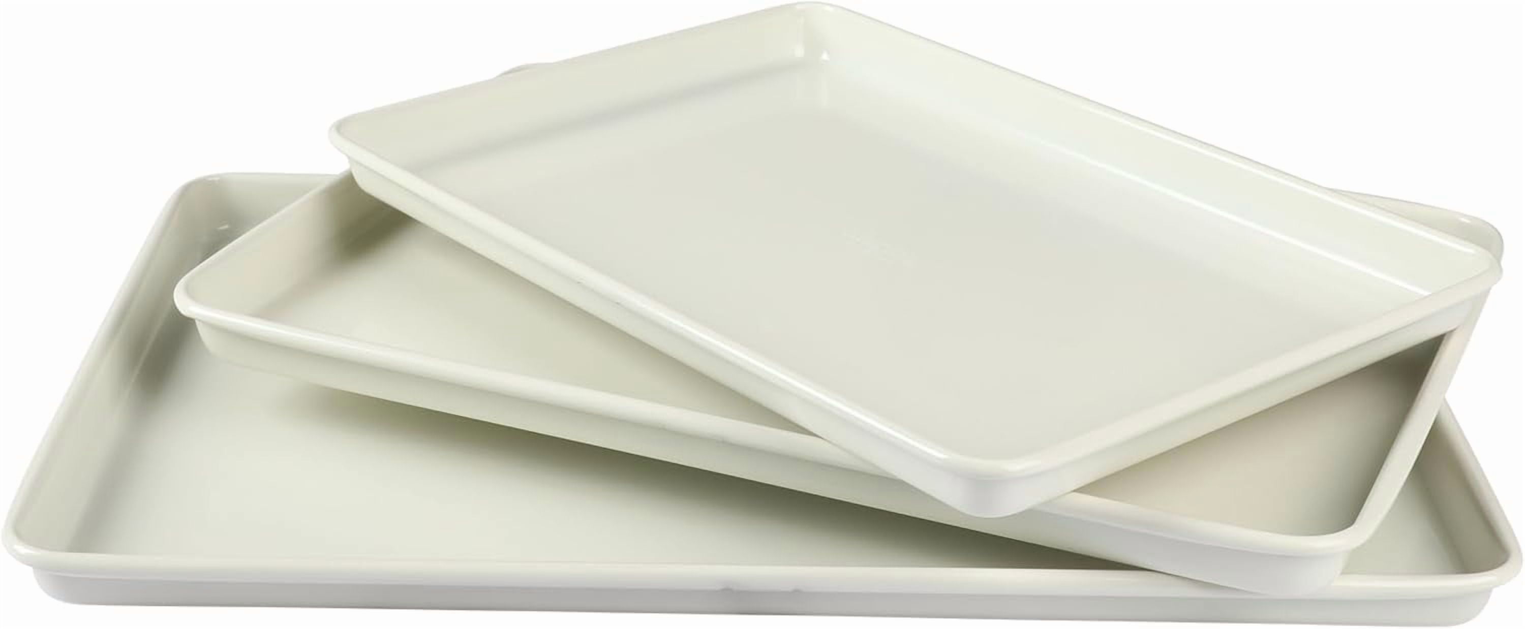 Gallen 3-Piece Cookie Sheet Set – 13", 15", 17" Baking Pans, Ceramic ...