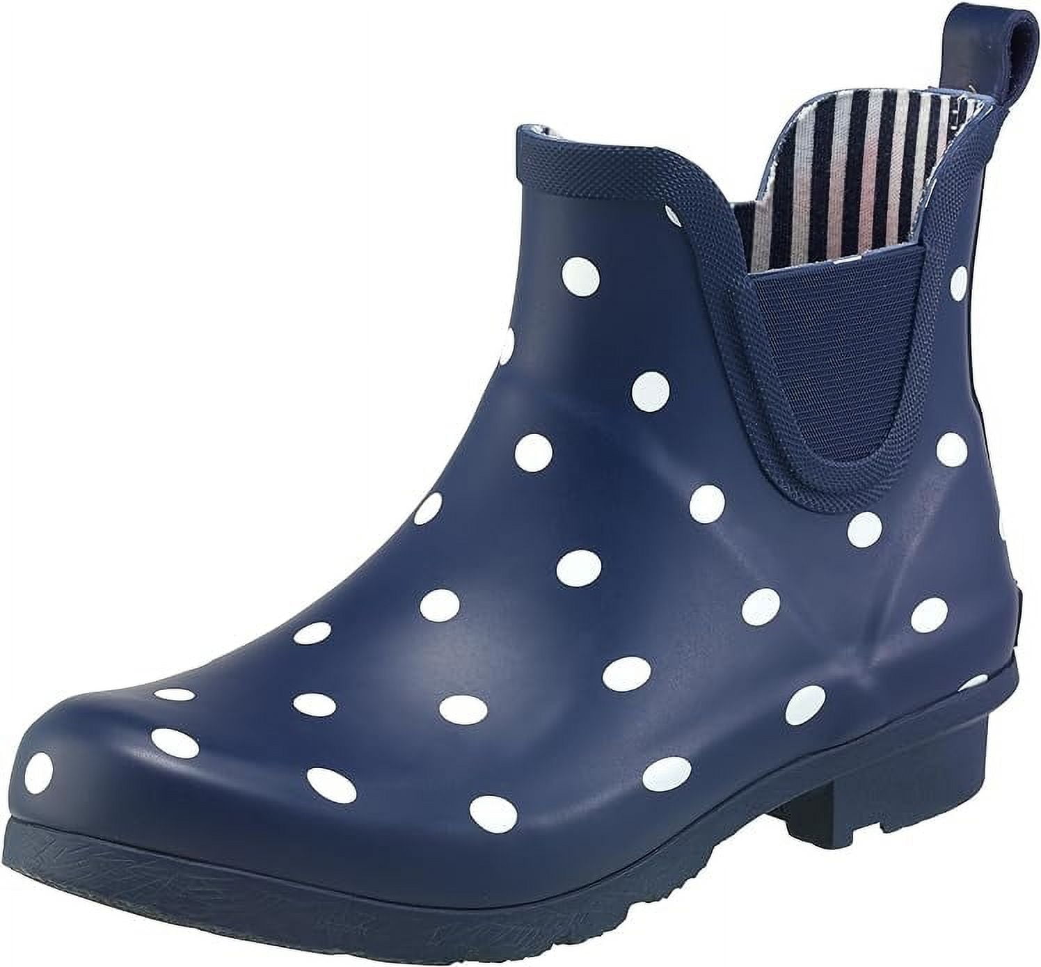 Galleria Enterprises Chelsea Rain Boot Size US 7 MNavy-Polka Dots ...