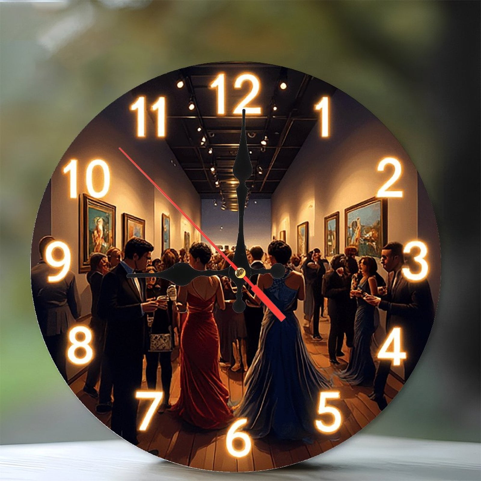 Gallery Art Wall Clock Party Decor 10-Inch Silent Wooden Wall Clock ...