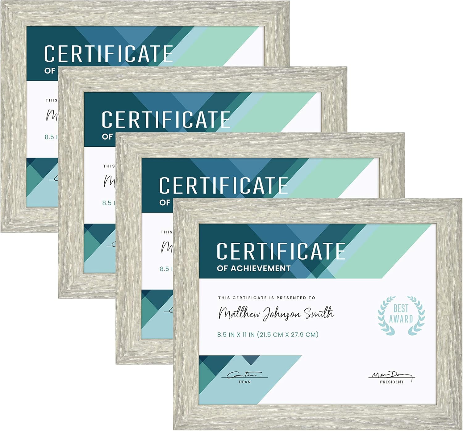 Gallery Document Frame Set, Certificate Frames for 8.5 X 11 Diplomas ...