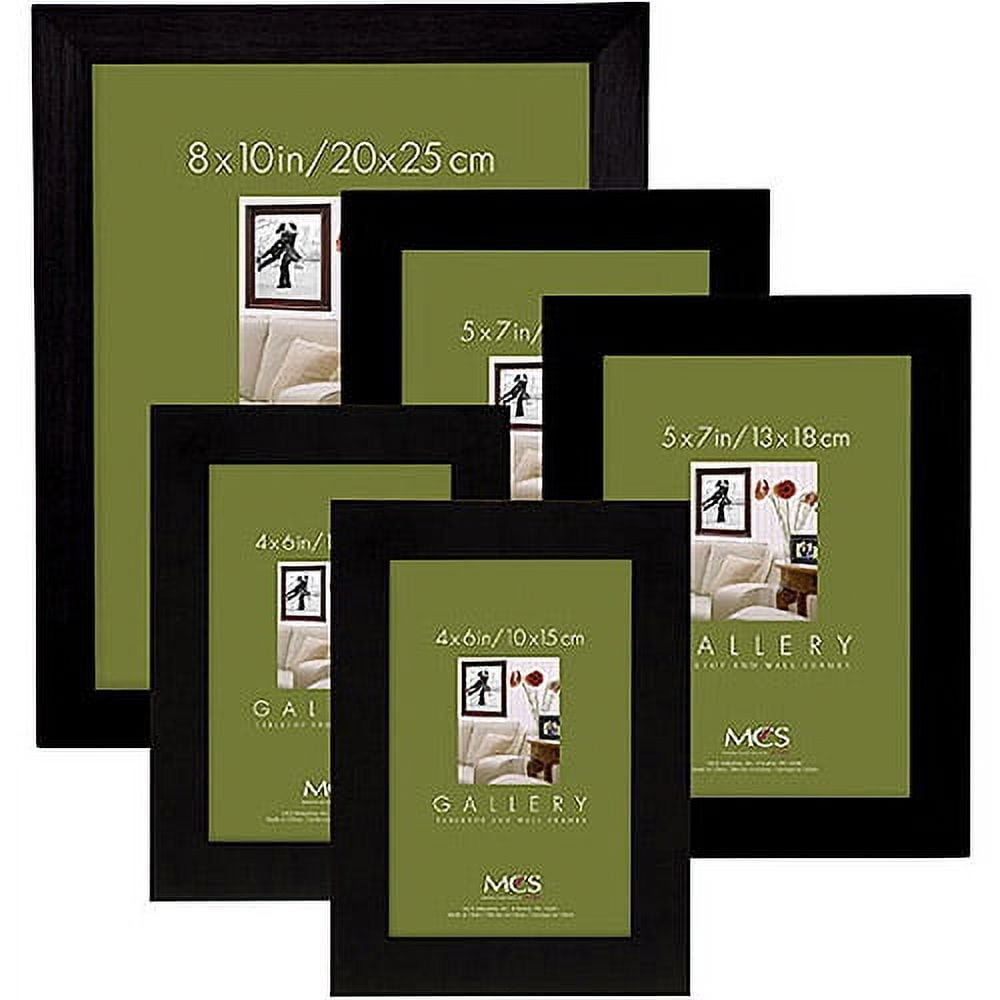 Gallery Flat-Top Pine Wood Picture Frame Set, Set of 5 - Walmart.com