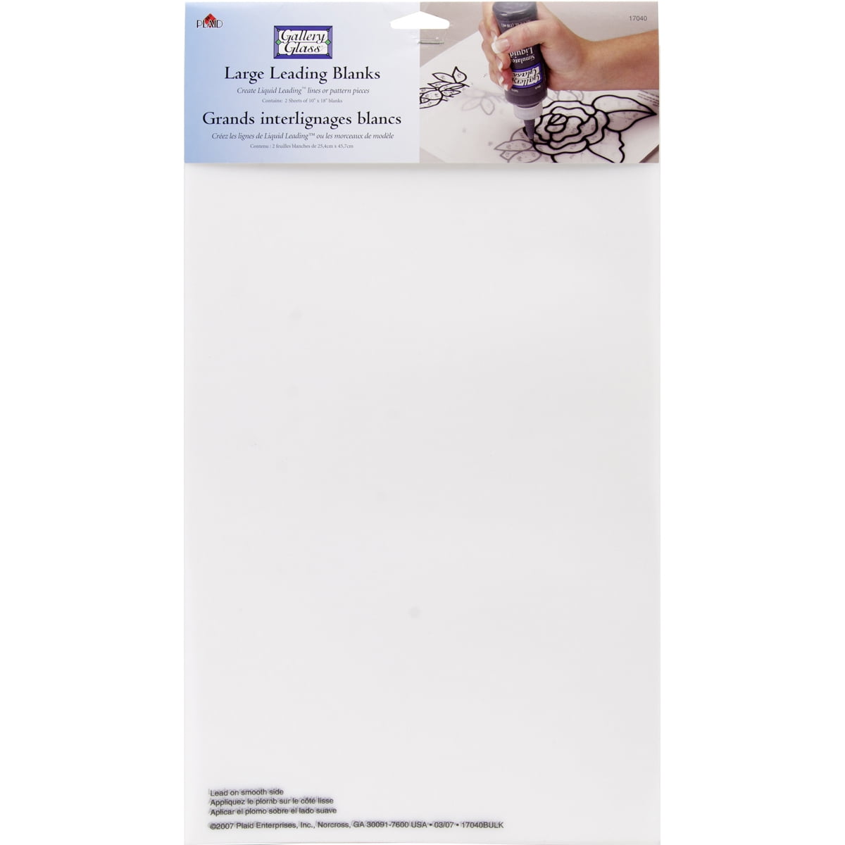 Gallery Glass Leading Blanks 10"X18" 2/Pkg- , Pk 3, Plaid:Craft ...