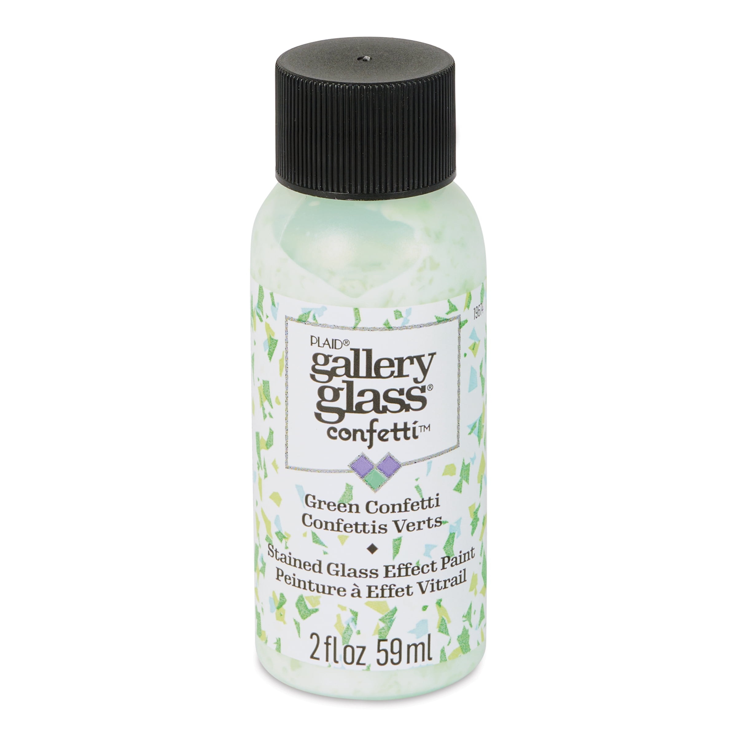 Gallery Glass Stained Glass Confetti Paint - Green, 2 oz - Walmart.com