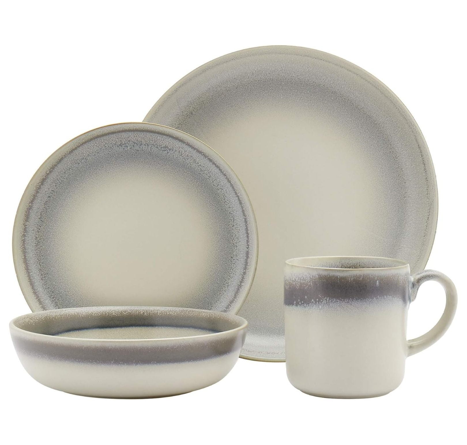 Gallery Industrial Farmhouse Dinnerware- Stoneware Dishes Service for 4 ...