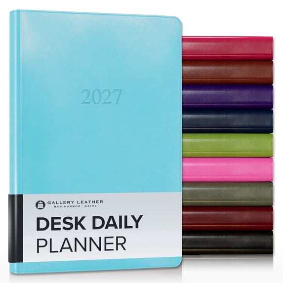 Gallery Leather Daily Planner 2027, Elegantly Bound Daily Calendar ...