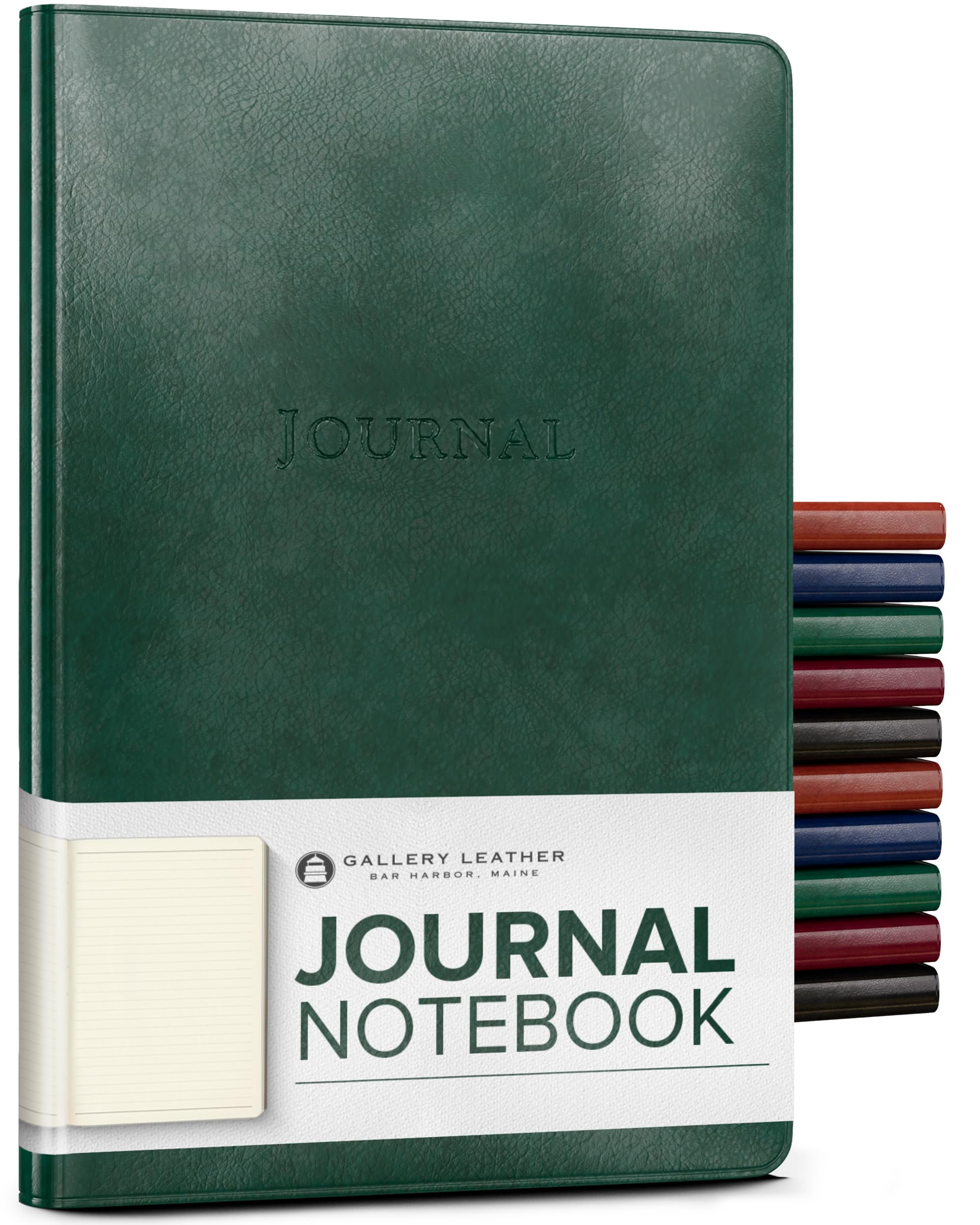Gallery Leather Journal Notebook - 192 Pages, Softcover, For Men and ...