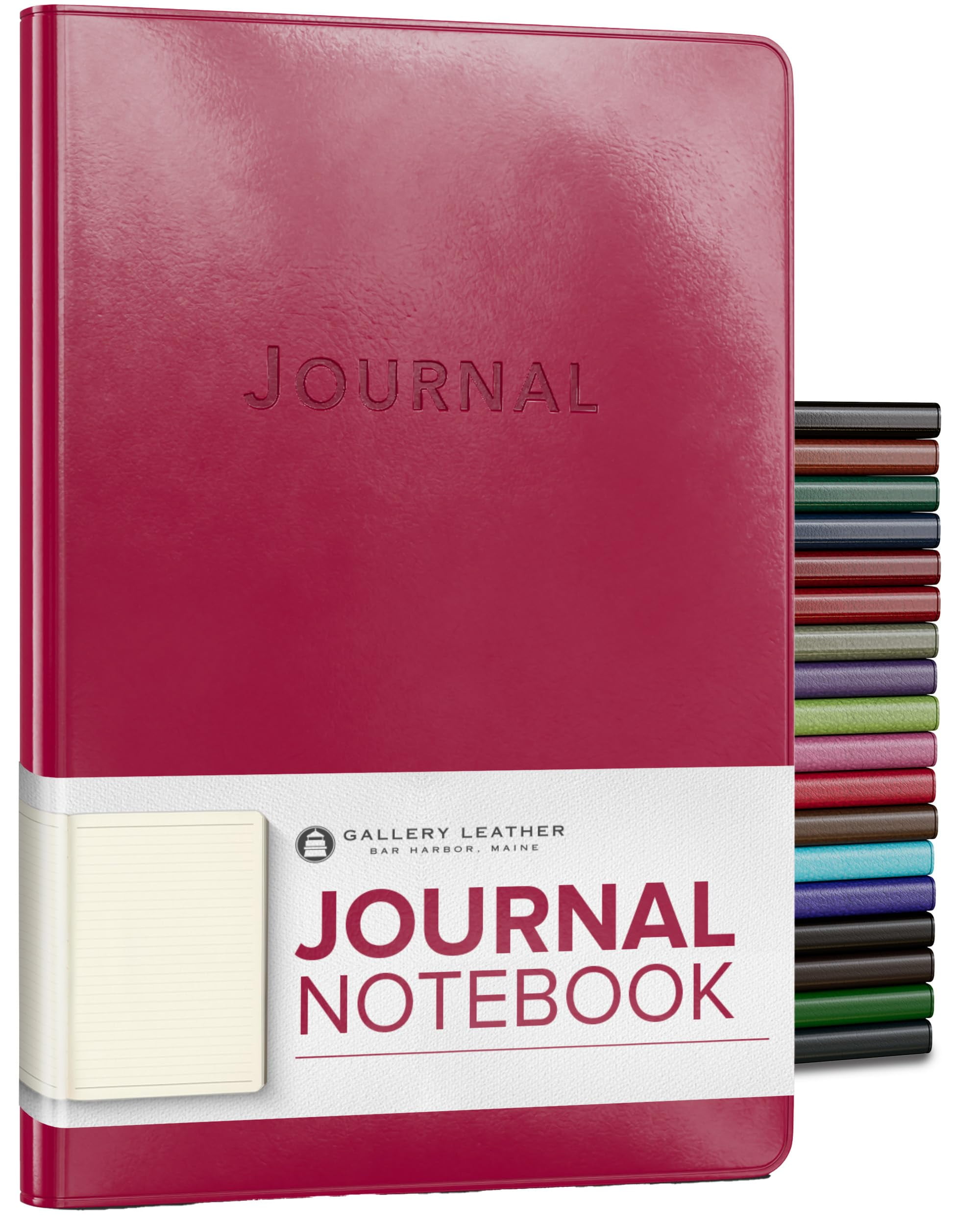 Gallery Leather Journal Notebook - 192 Pages, Softcover, For Men and ...