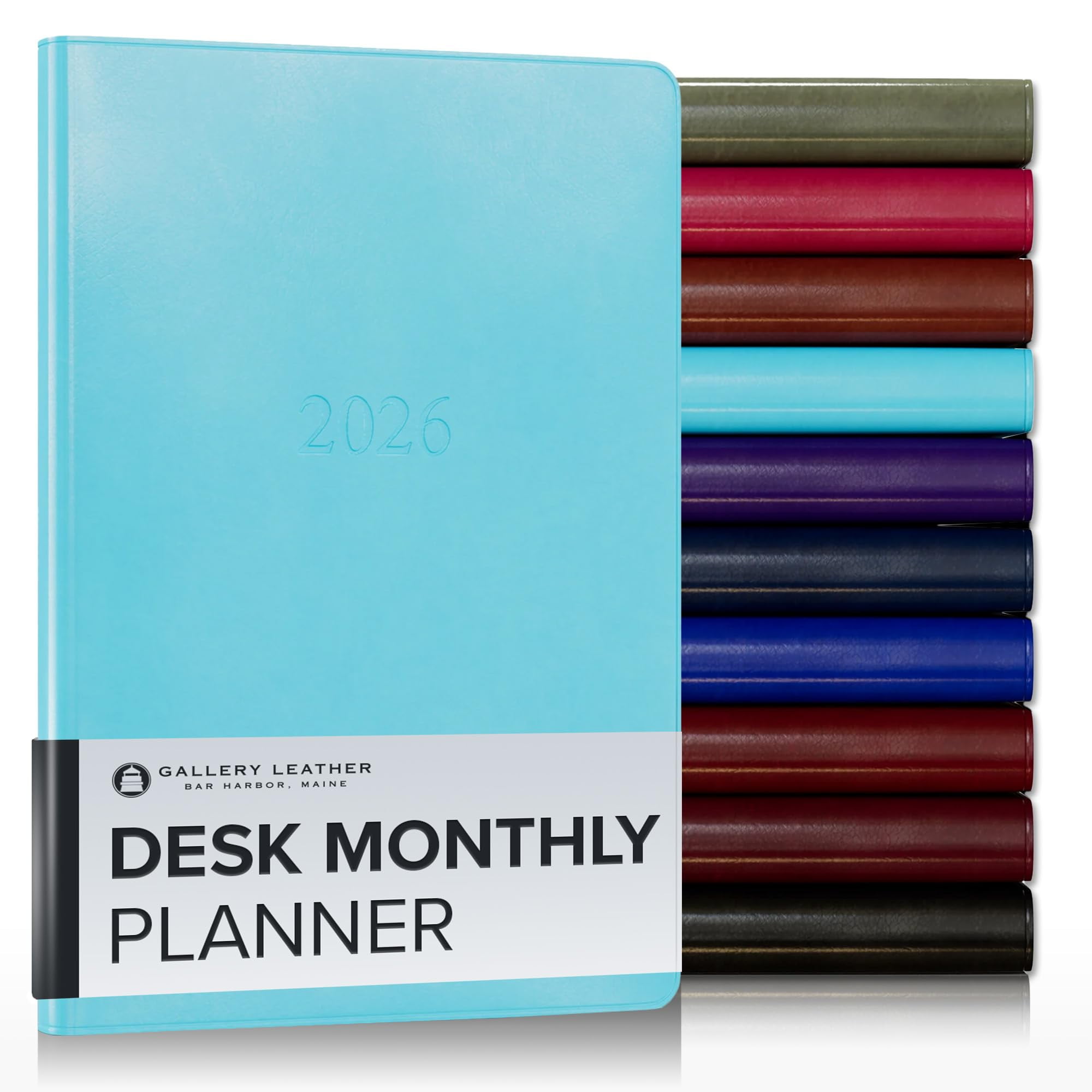 Gallery Leather Desk Monthly Planner 2026, Elegantly Bound Calendar ...