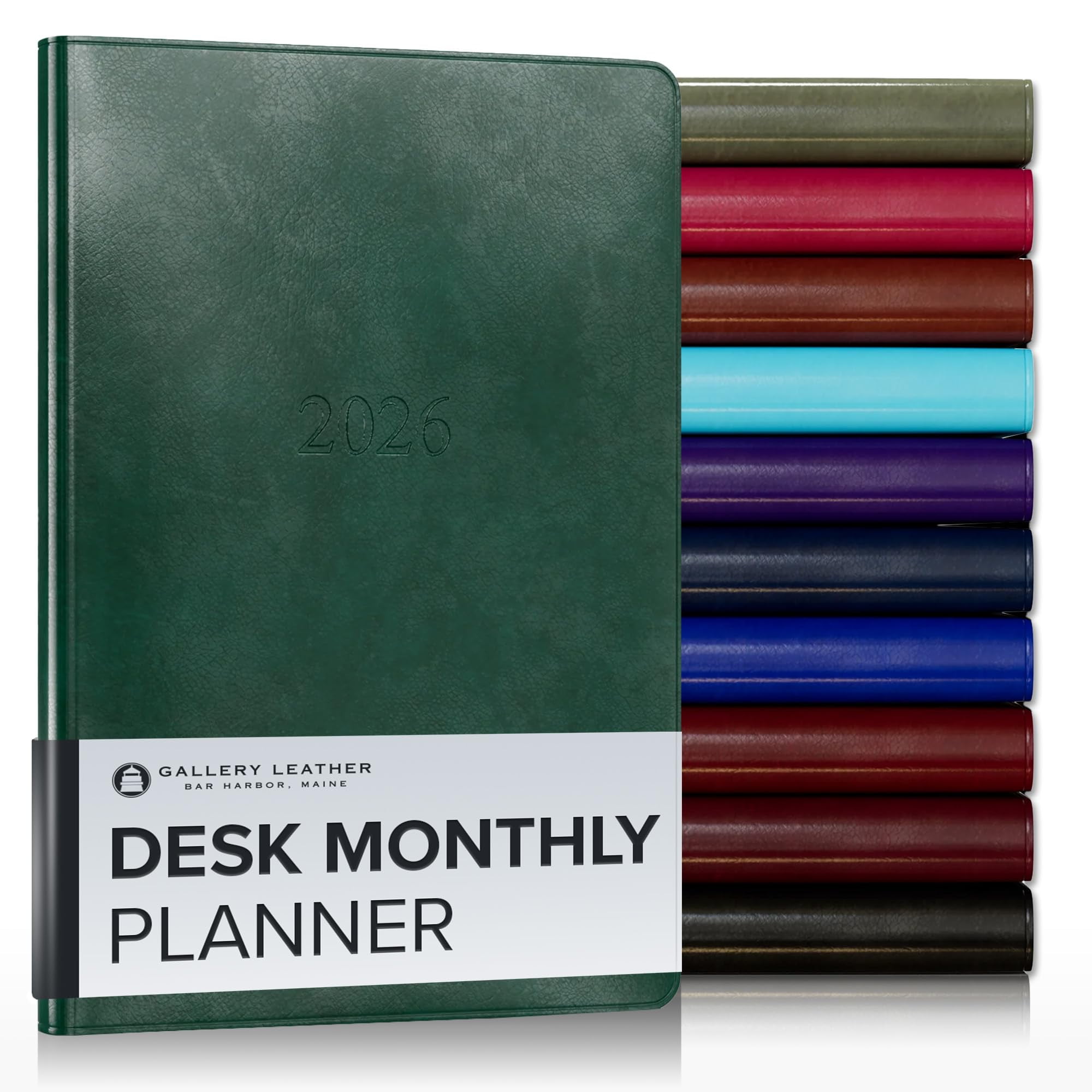 Gallery Leather Desk Weekly Monthly Planner 2026, Elegantly Bound ...