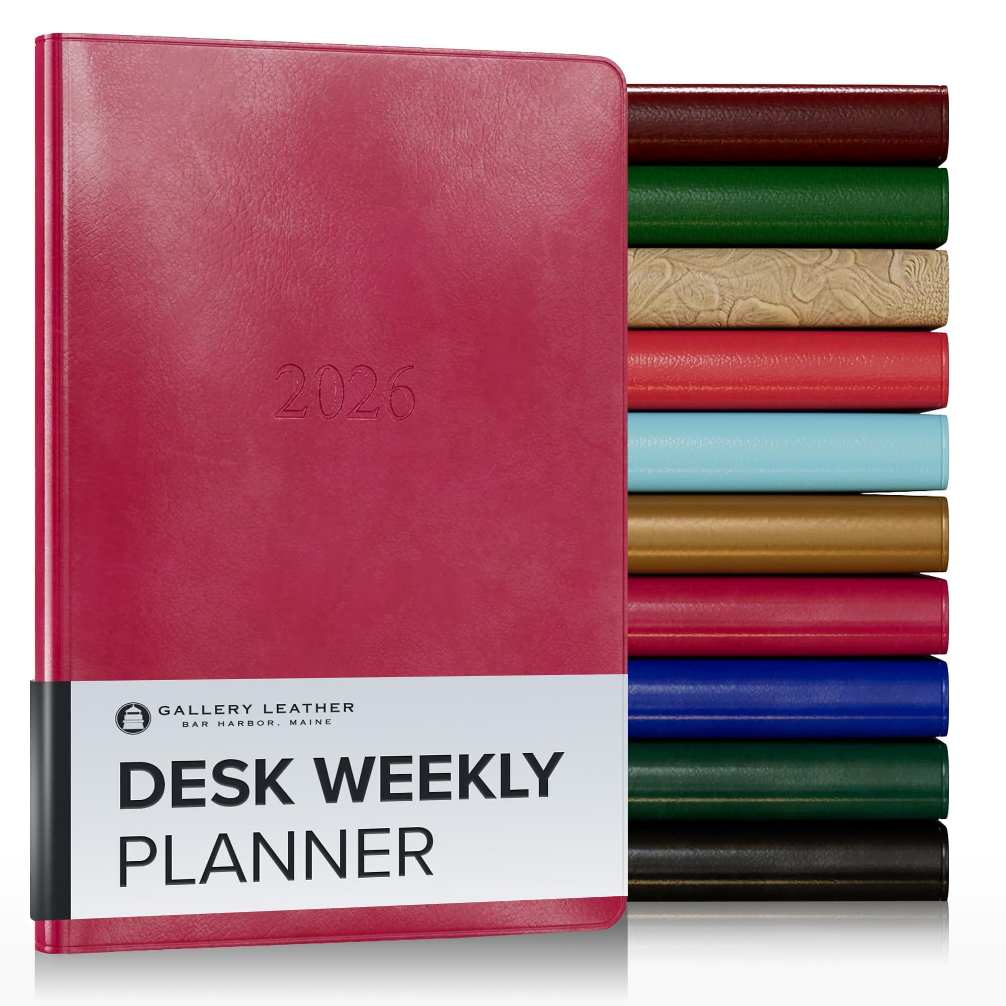 Gallery Leather Desk Weekly Monthly Planner 2026, Elegantly Bound ...