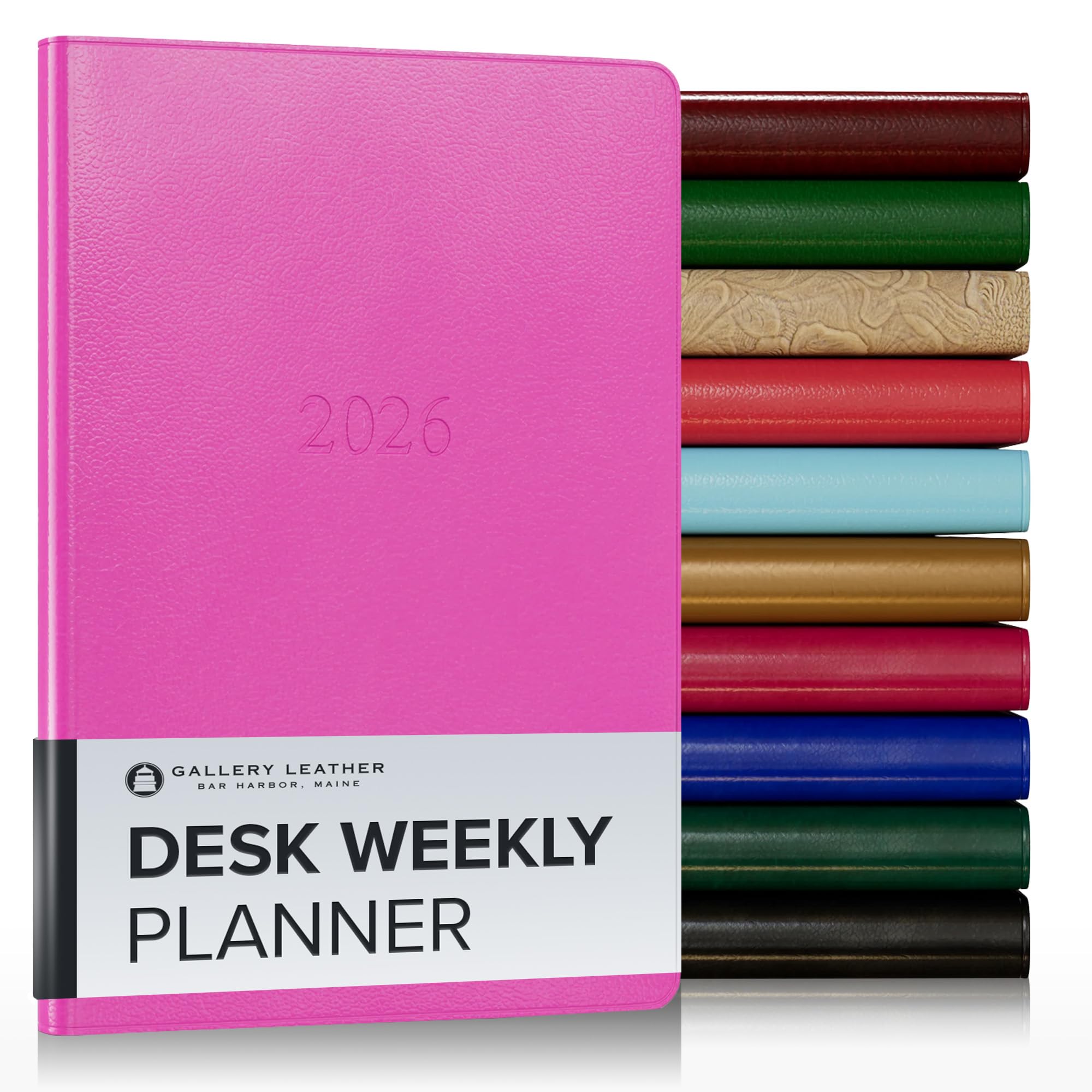 Gallery Leather Desk Weekly Monthly Planner 2026, Elegantly Bound ...