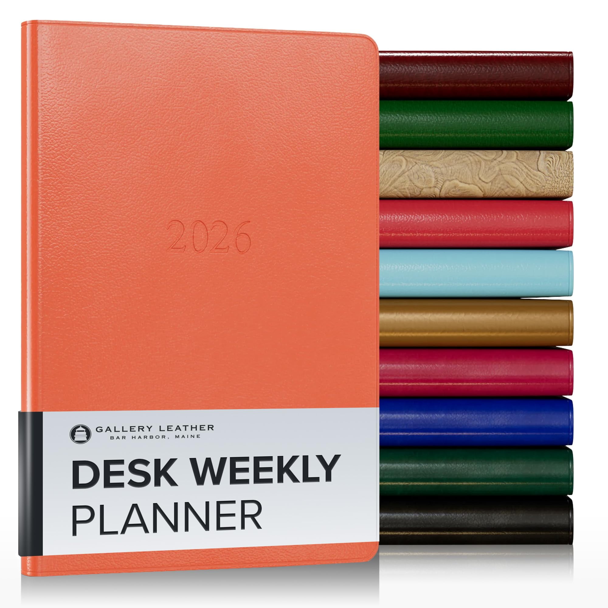 Gallery Leather Desk Weekly Monthly Planner 2026, Elegantly Bound ...