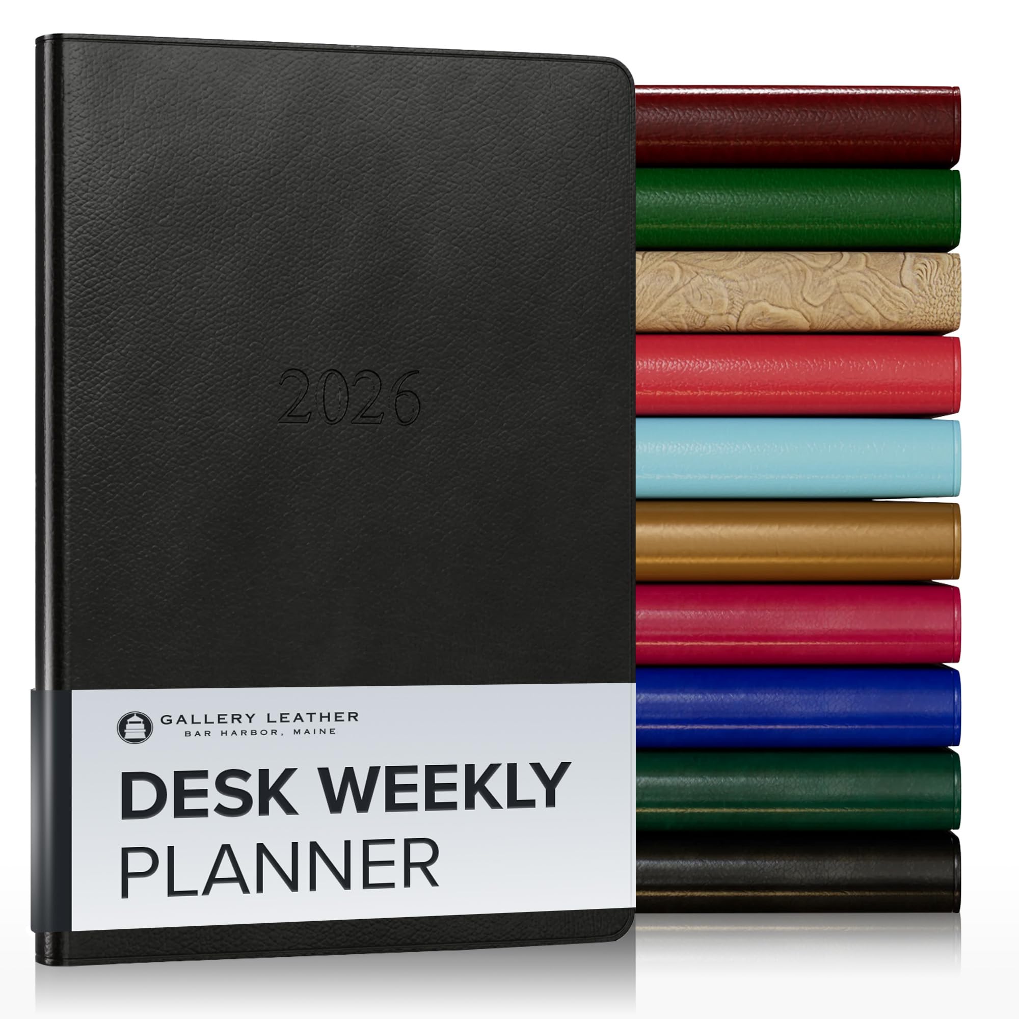 Gallery Leather Desk Weekly Monthly Planner 2026, Elegantly Bound ...