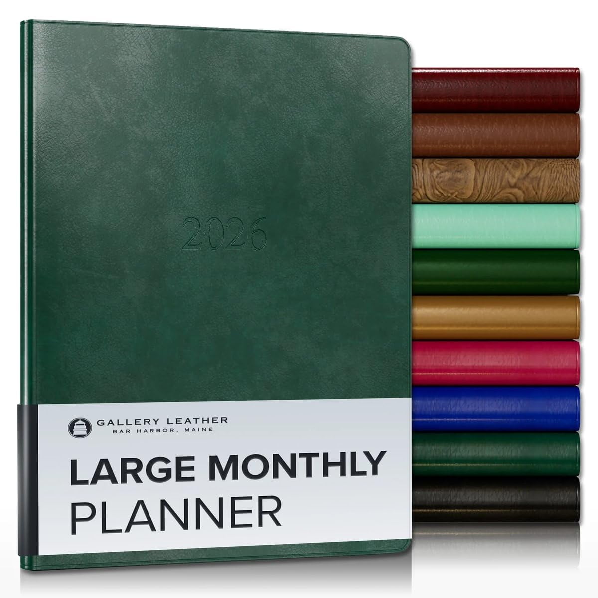 Gallery Leather Large Monthly Planner 2026, Elegantly Bound Calendar ...