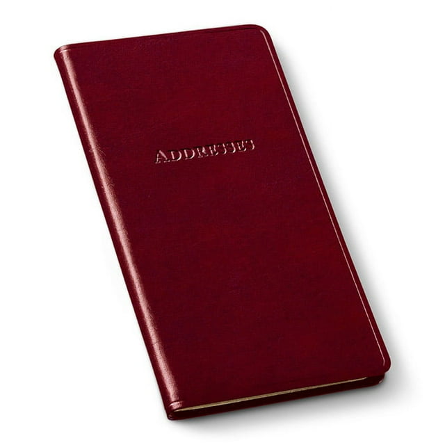 Gallery Leather Pocket Address Book - Acadia Burgundy - 6" x 3.25 ...
