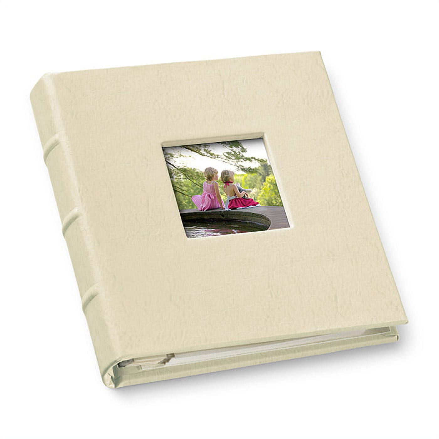 Gallery Leather Travel Photo Album with Window - Freeport Ivory - 6.5 ...