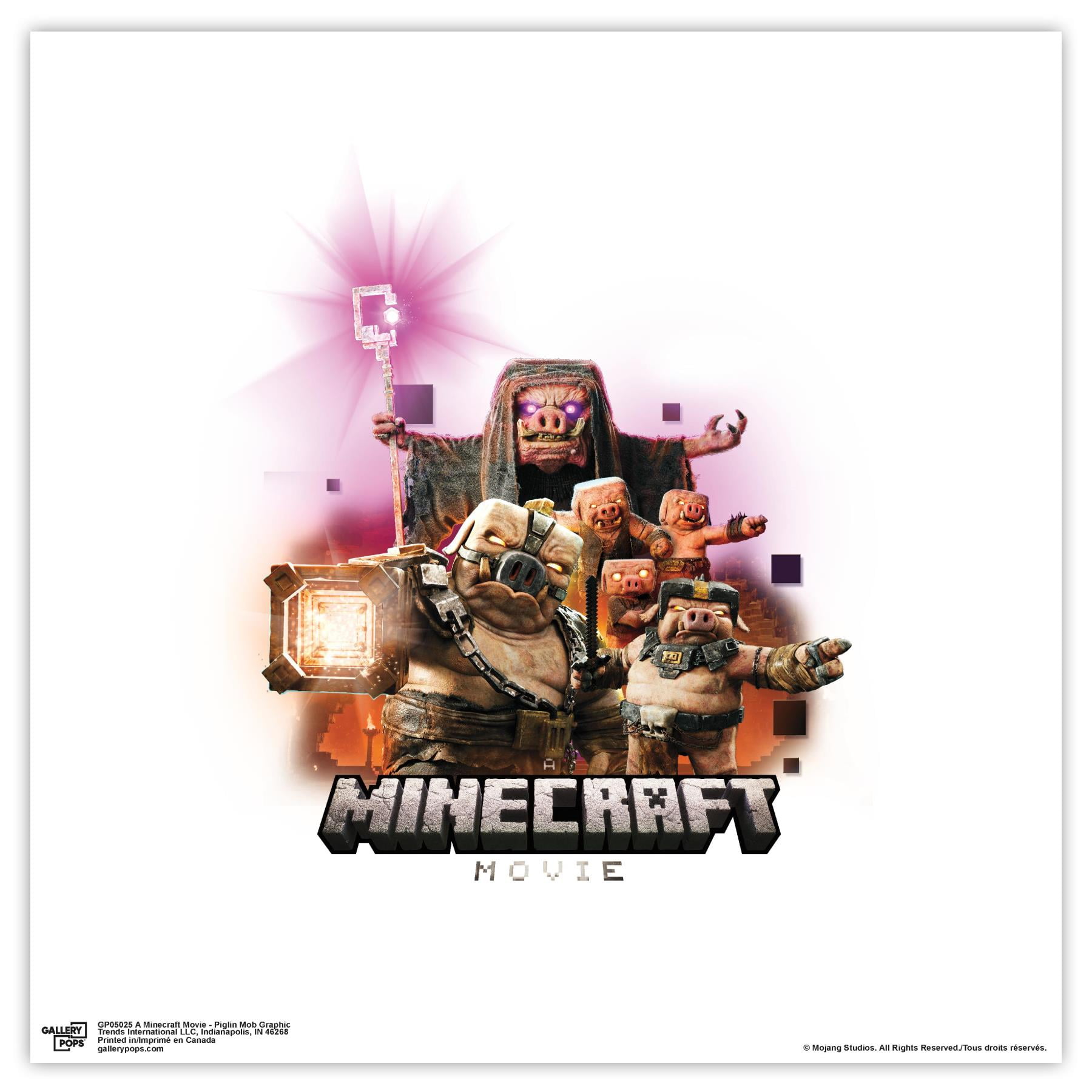 Gallery Pops A Minecraft Movie - Piglin Mob Graphic Wall Art, Unframed ...