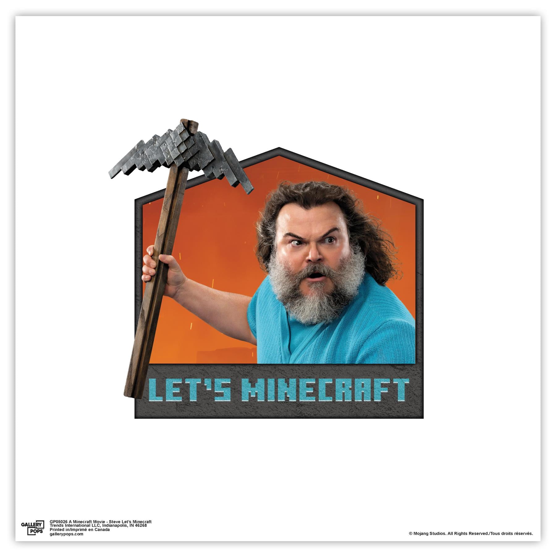 Gallery Pops A Minecraft Movie - Steve Let's A Minecraft Wall Art ...