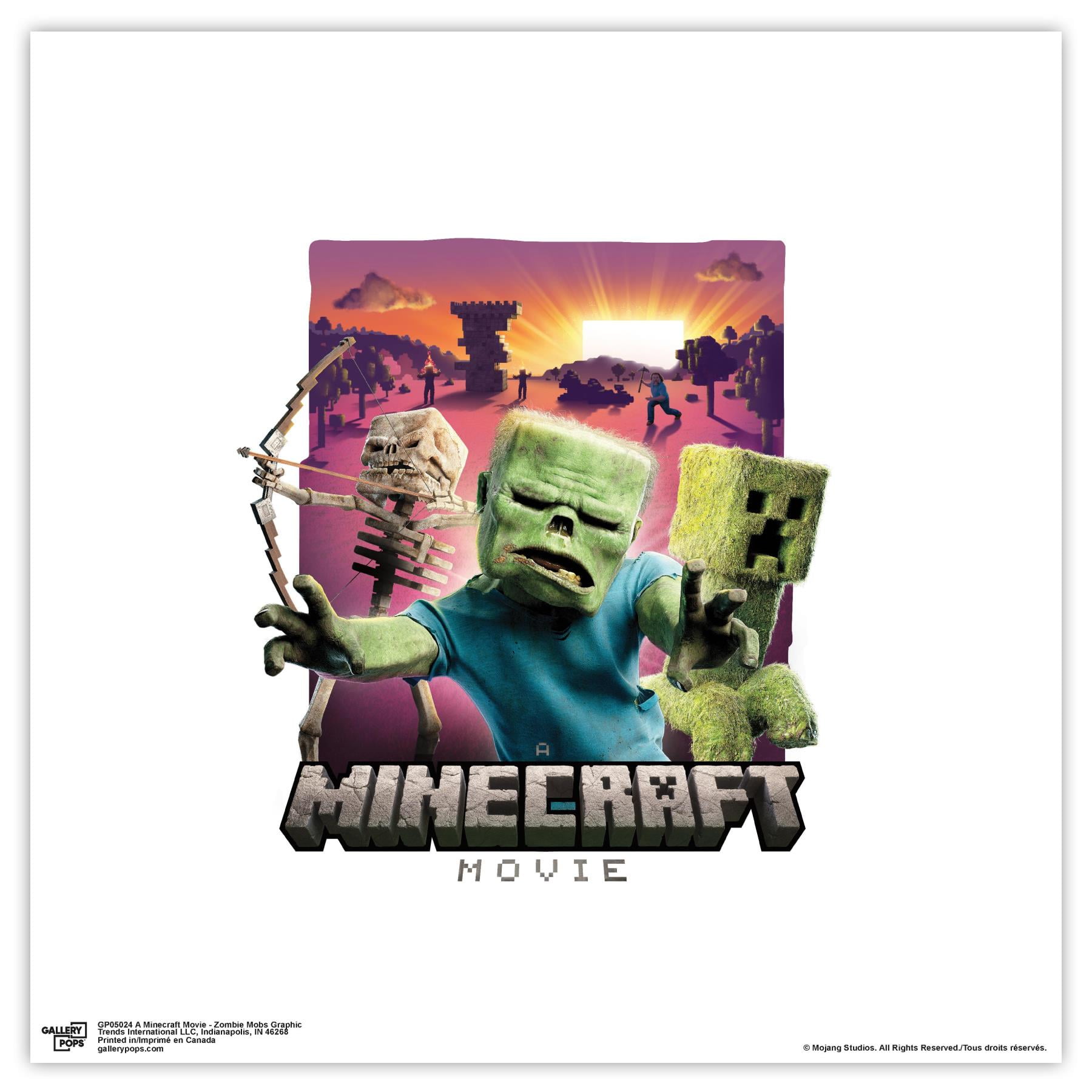 Gallery Pops A Minecraft Movie - Zombie Mobs Graphic Wall Art, Unframed ...