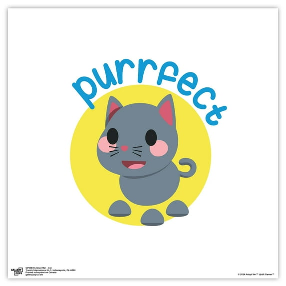 Gallery Pops Adopt Me! - Cat Wall Art, Unframed Version, 12" x 12 ...