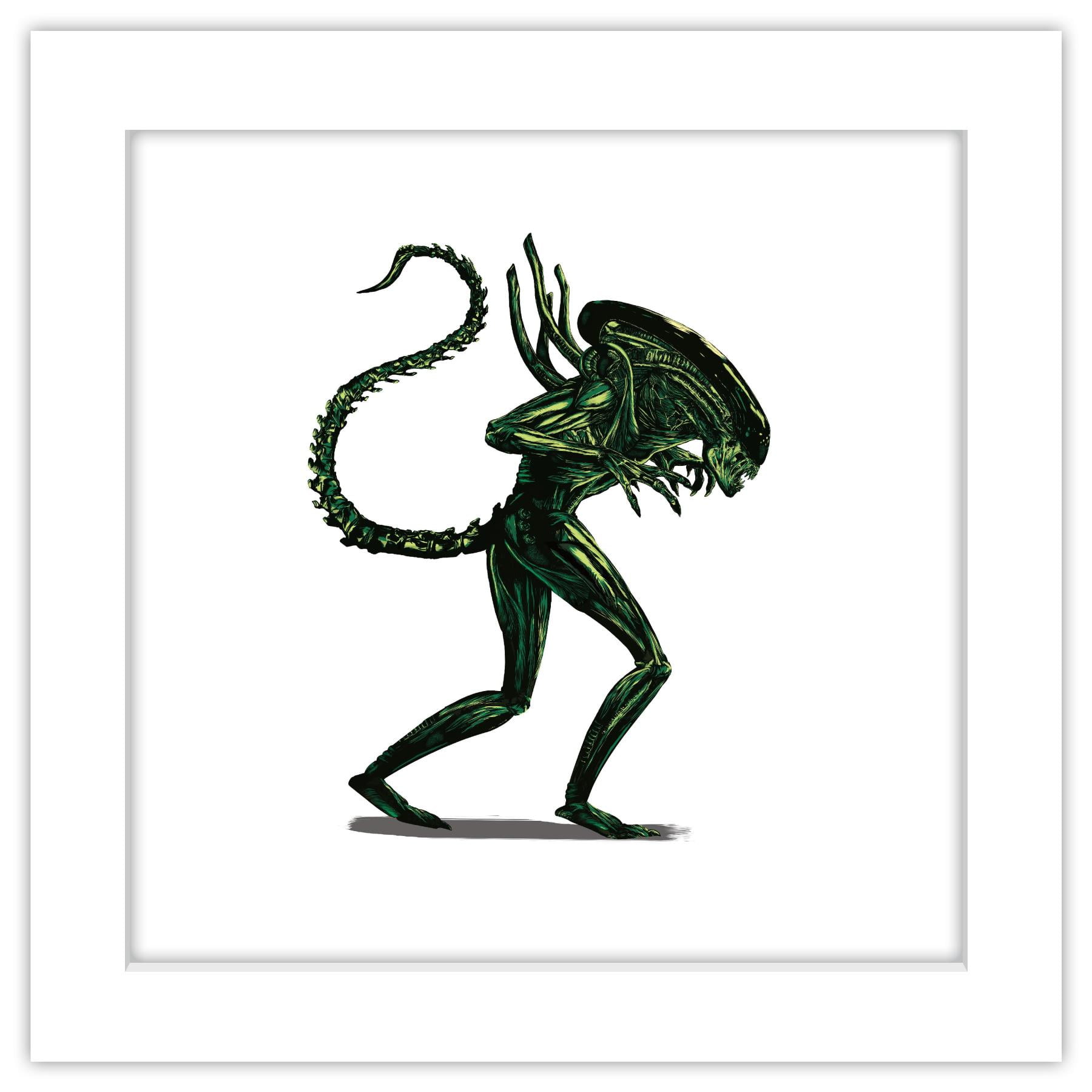 Gallery Pops® Alien - Xenomorph Duotone Wall Art, White Framed Version ...