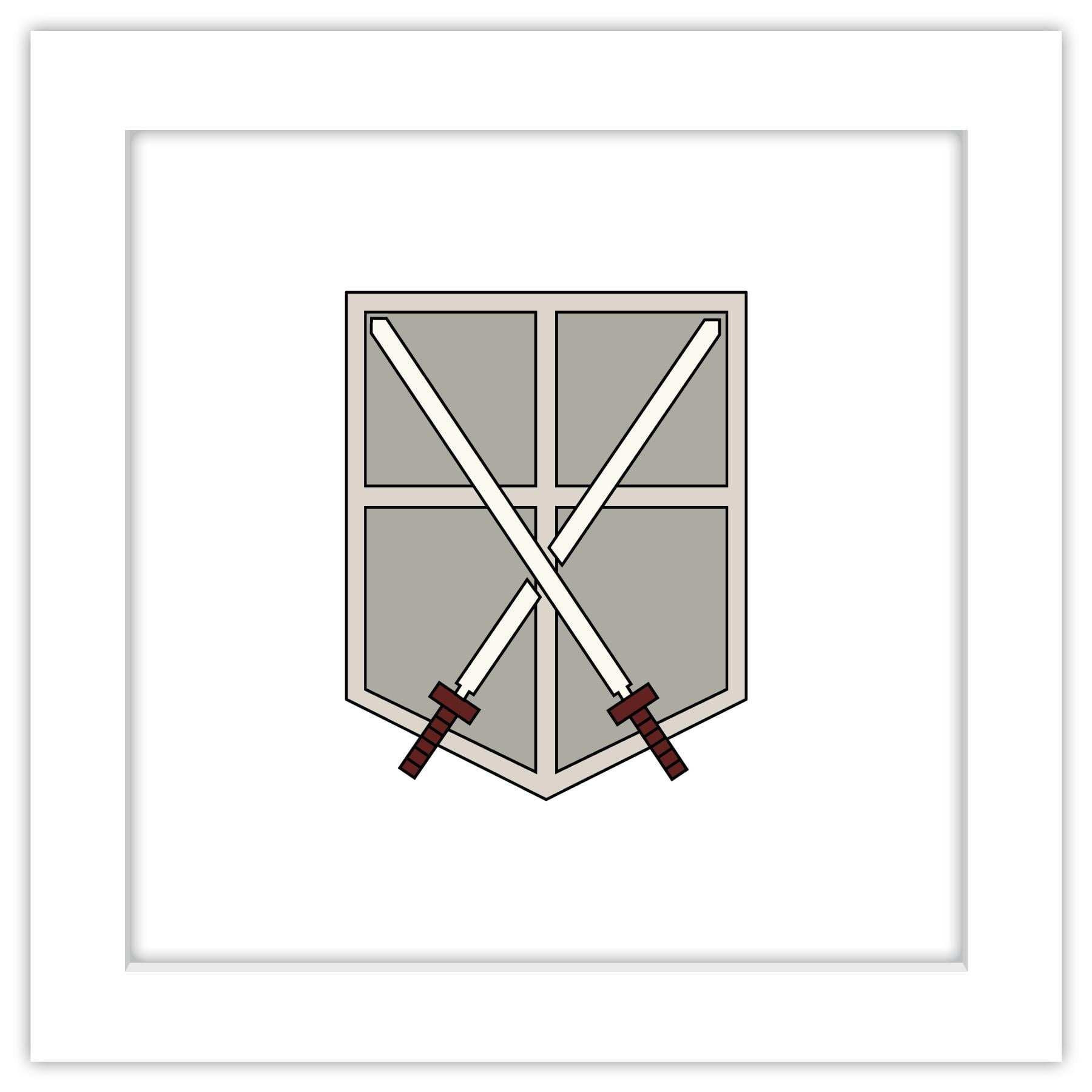 Gallery Pops Attack on Titan - Cadet Regiment Emblem Wall Art, White ...