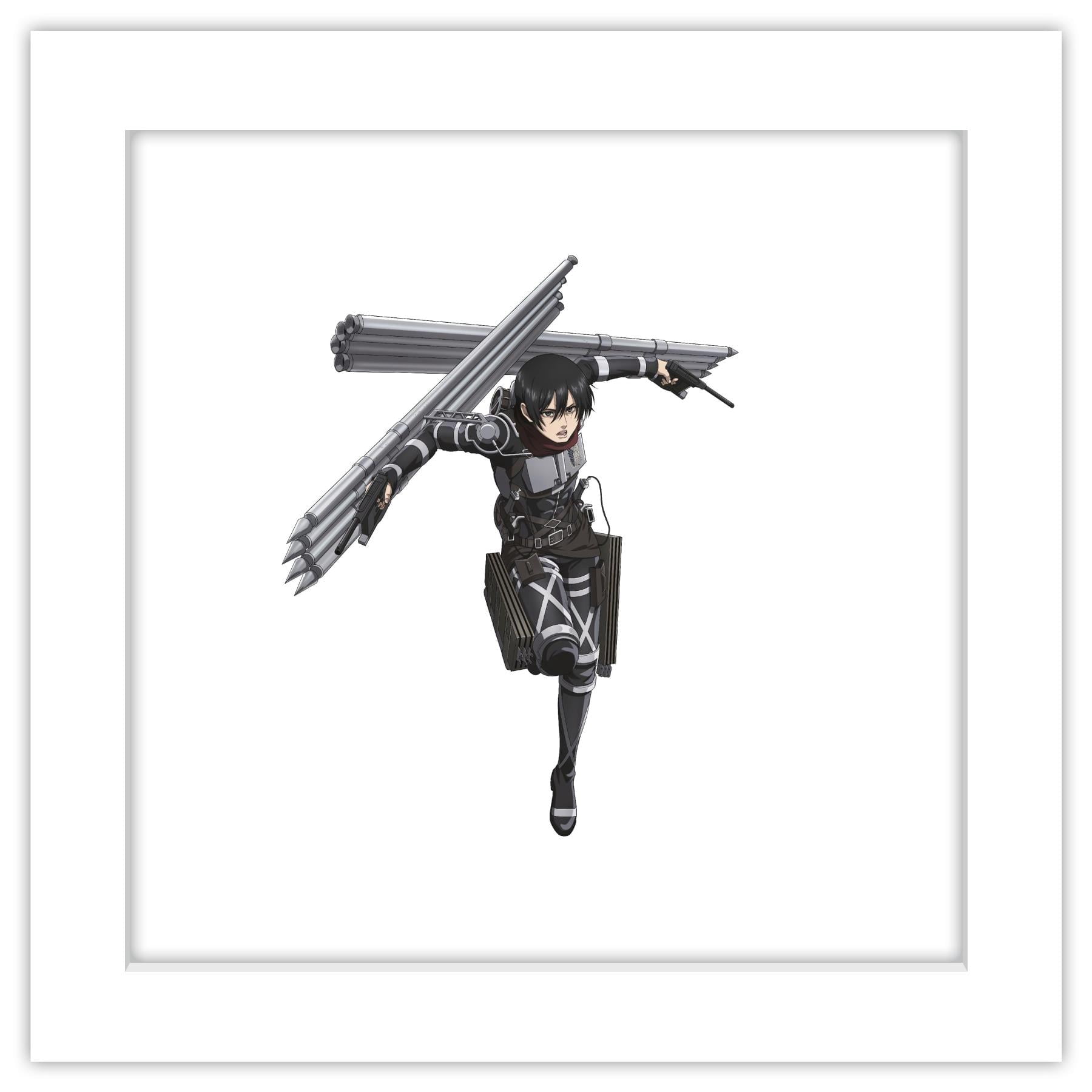 Gallery Pops Attack on Titan - Mikasa Ackerman Wall Art, White Framed ...