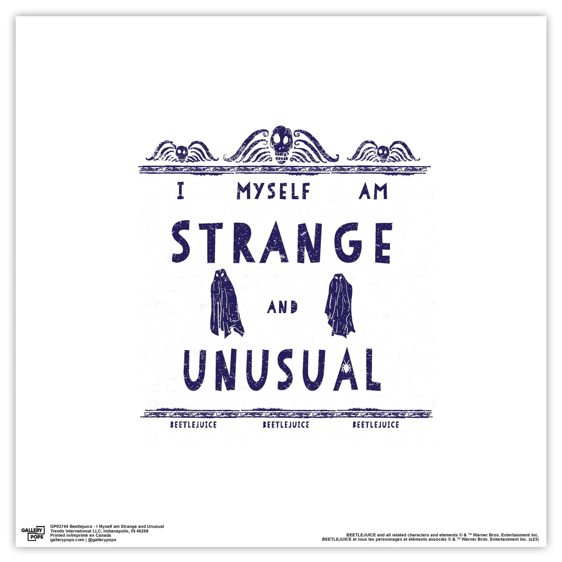 Gallery Pops Beetlejuice - I Myself am Strange and Unusual Wall Art ...