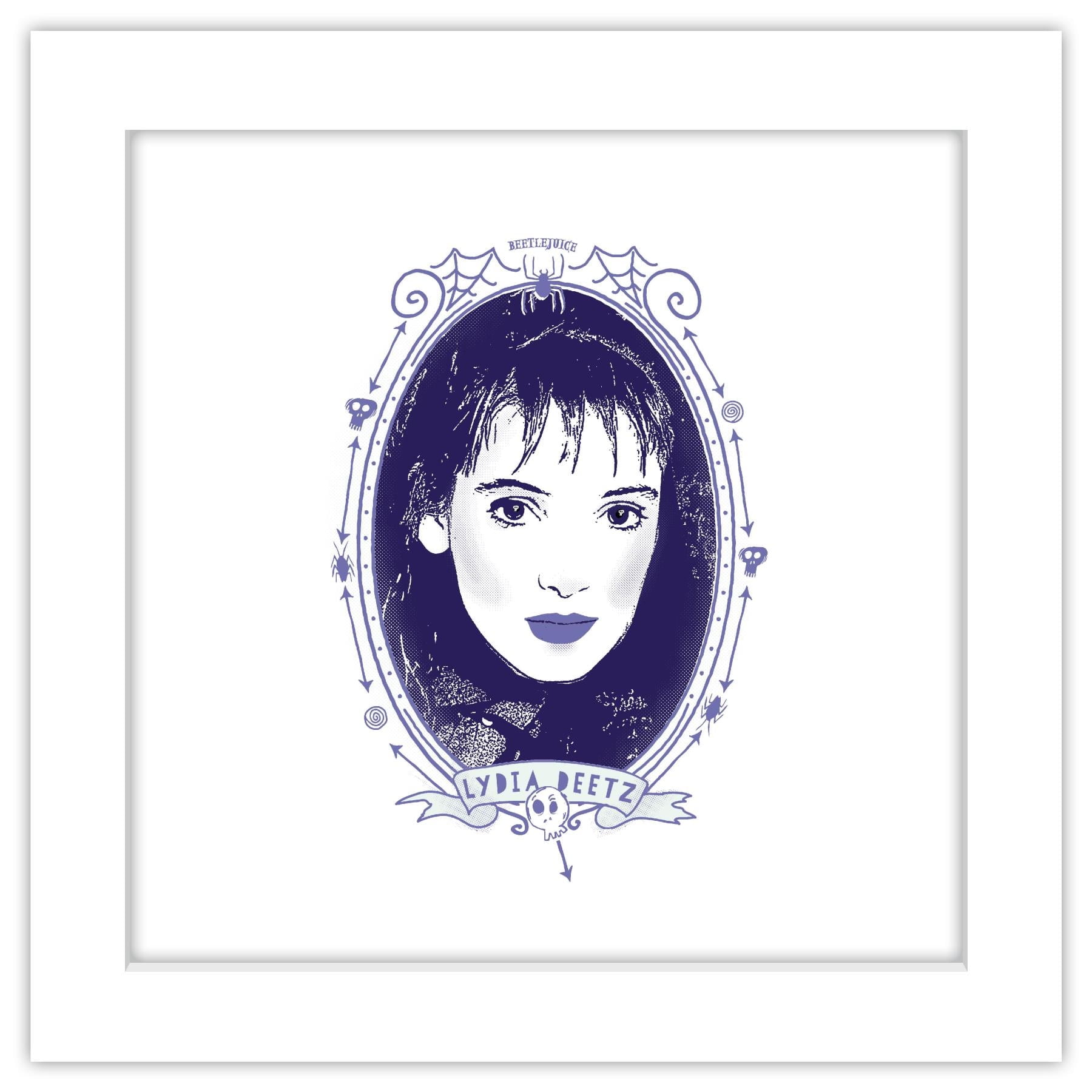 Gallery Pops Beetlejuice - Lydia Deetz Portrait Wall Art, White Framed ...
