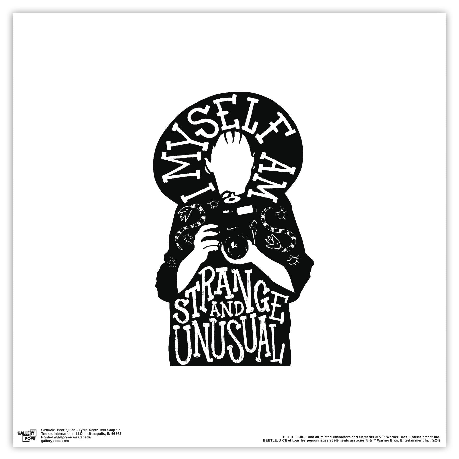 Gallery Pops Beetlejuice - Lydia Deetz Text Graphic Wall Art, Unframed ...