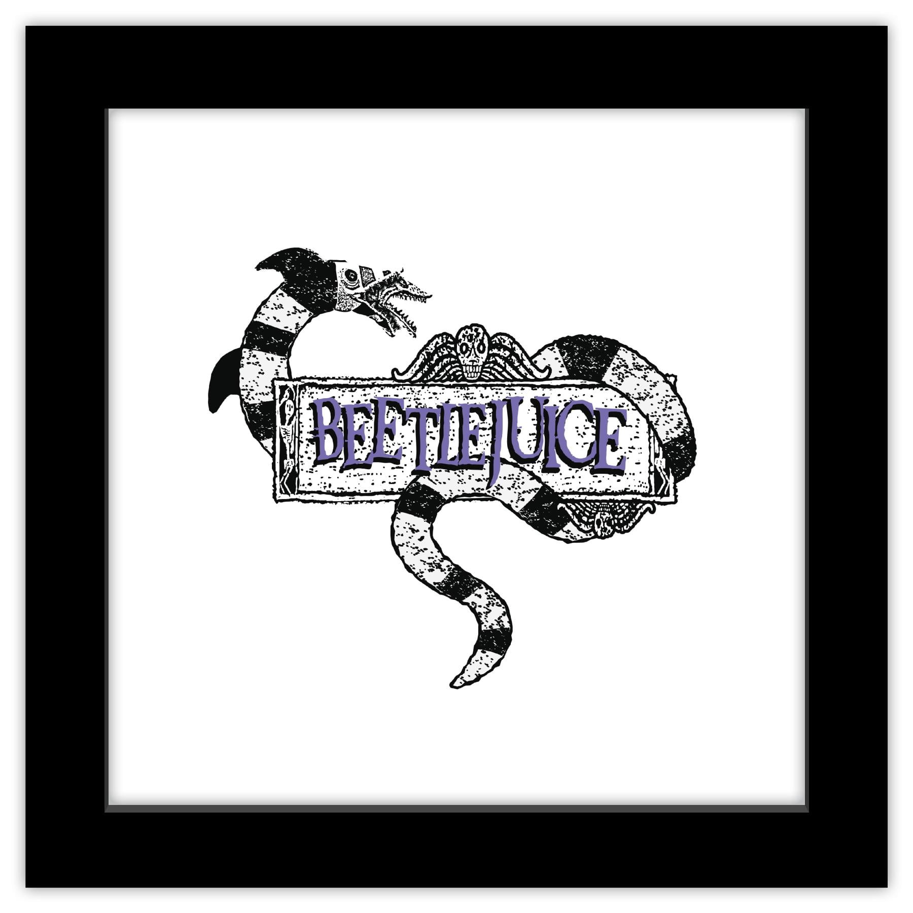 Gallery Pops Beetlejuice - Sandworm Logo Wall Art, Black Framed Version ...