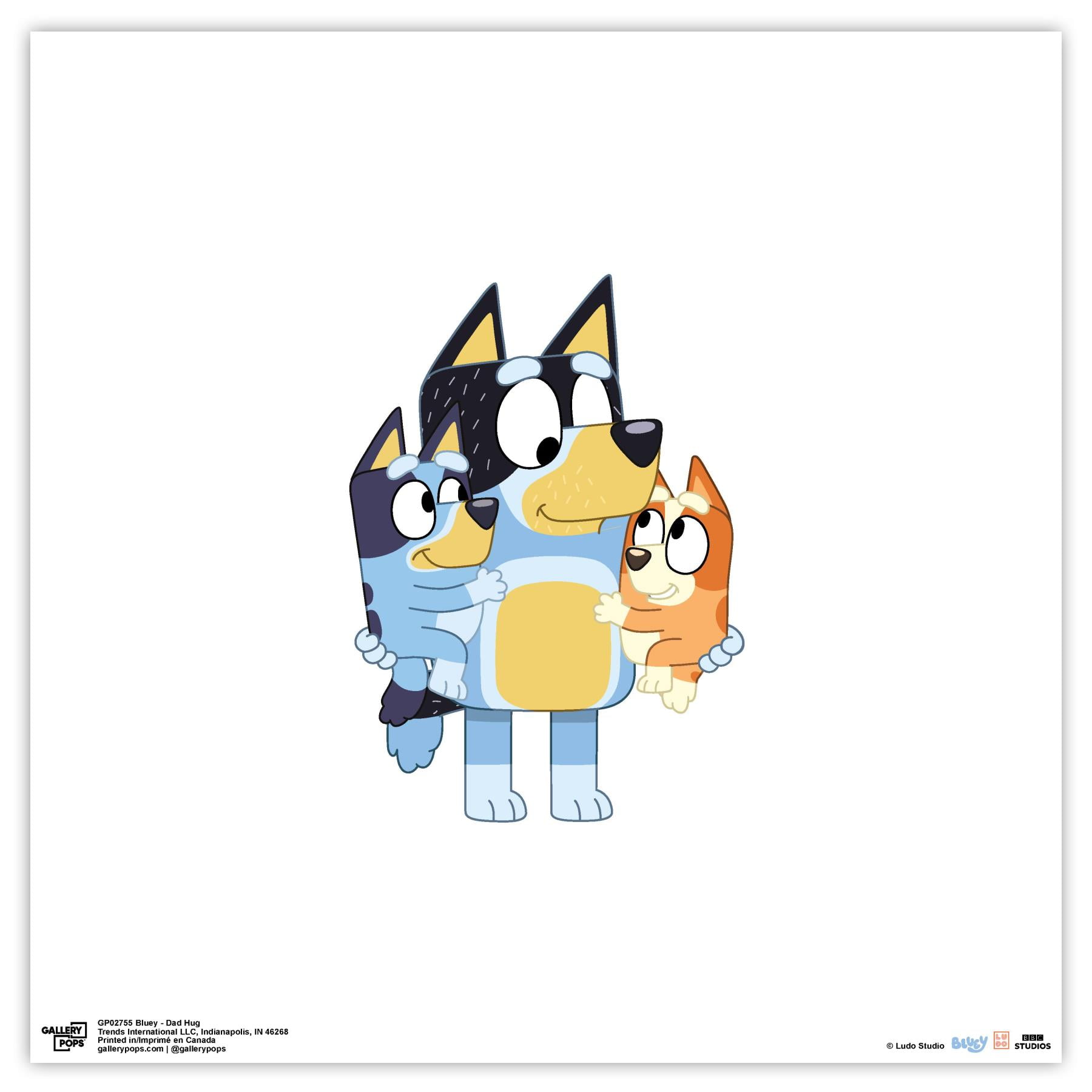 Gallery Pops Bluey - Dad Hug Wall Art, Unframed Version, 12" x 12 ...