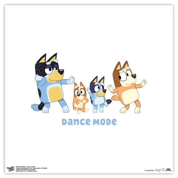 Gallery Pops Bluey - Bluey Waving Wall Art, Unframed Version, 12" x 12 ...