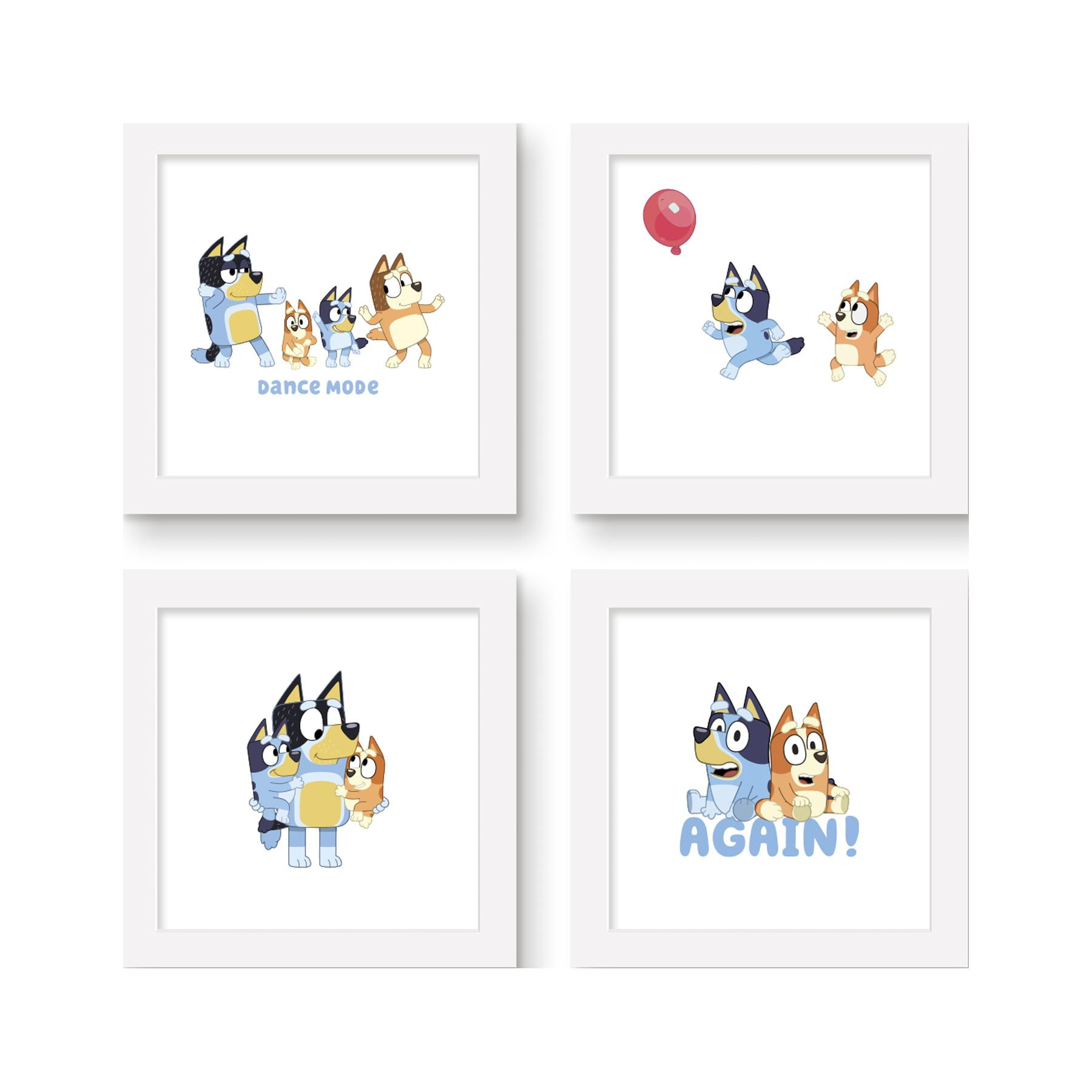 Gallery Pops Bluey - Family Life Wall Art Bundle (4-Pack) - Walmart.com