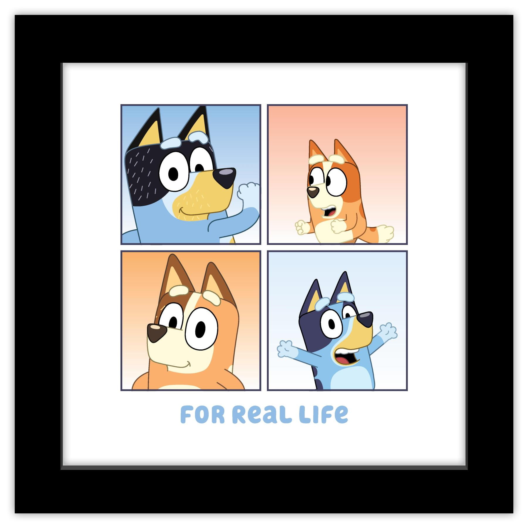Gallery Pops Bluey - For Real Life Wall Art, Black Framed Version, 12 ...