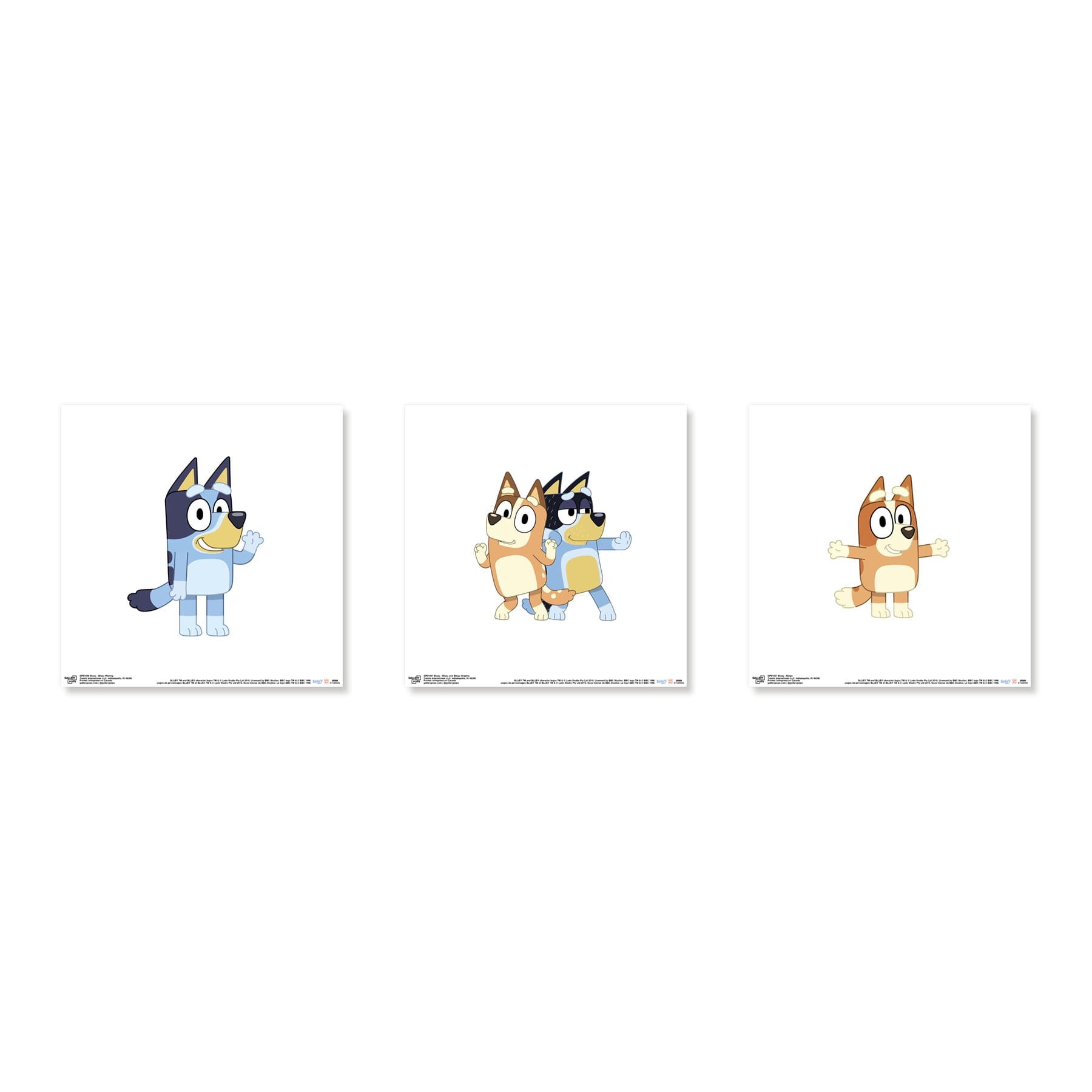Gallery Pops Bluey - Sisters Wall Art Bundle (3-Pack) - Walmart.com