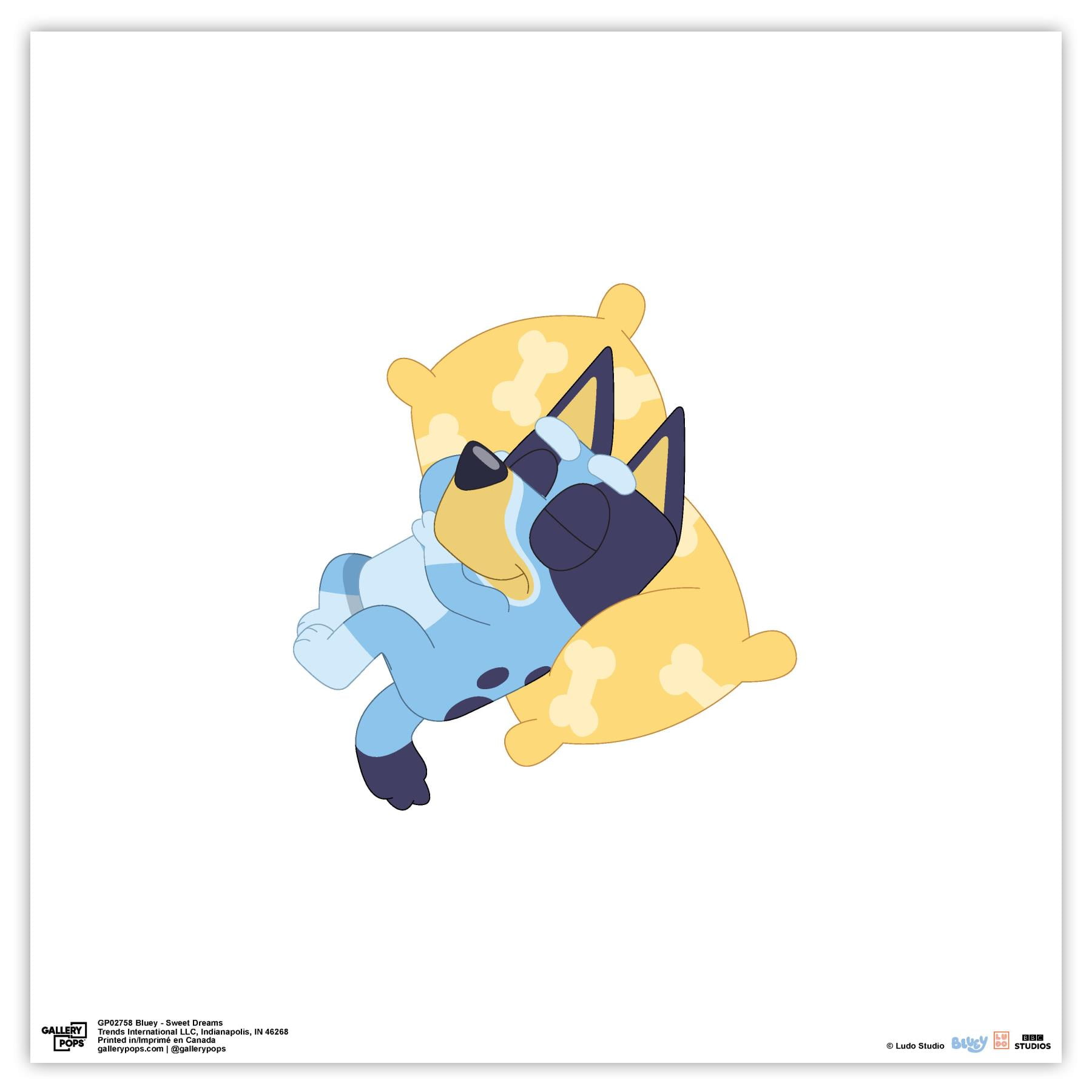 Gallery Pops Bluey - Sweet Dreams Wall Art, Unframed Version, 12" x 12 ...