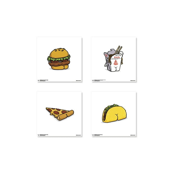 Gallery Pops Brian Cook: Butts On Things - Essential Foods Wall Art ...