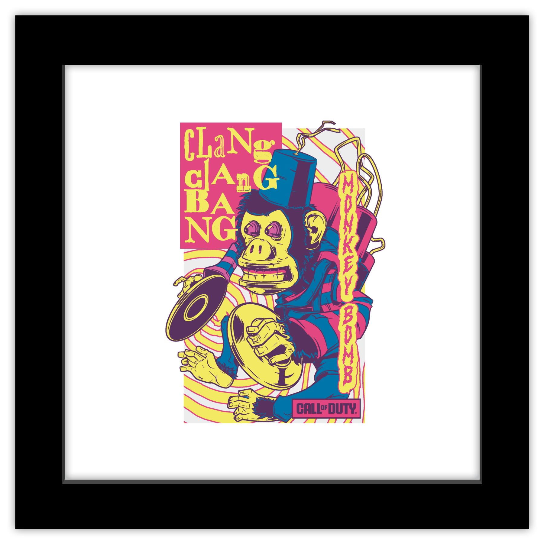 Gallery Pops Call of Duty - Monkey Bomb Wall Art, Black Framed Version ...