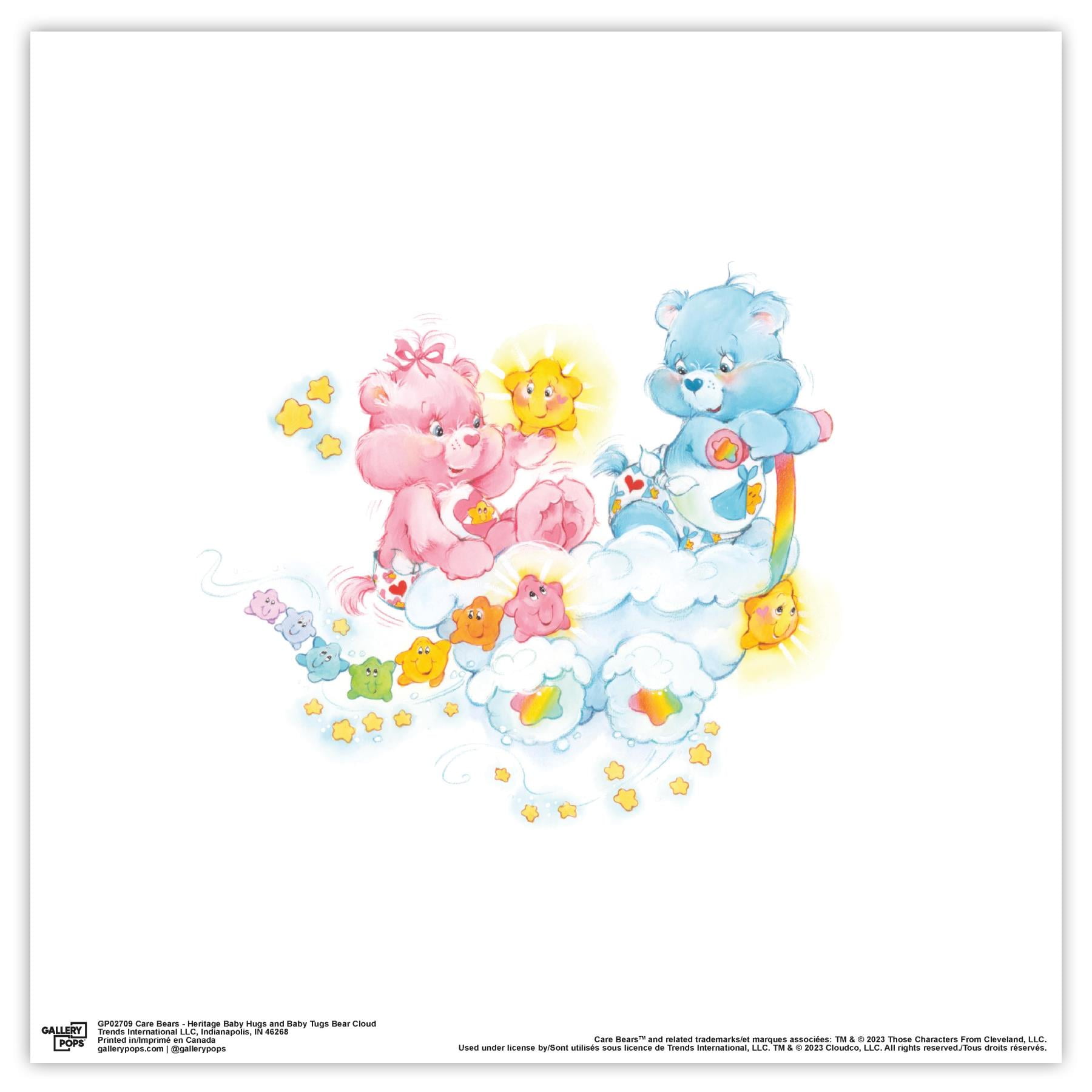 Gallery Pops Care Bears - Heritage Baby Hugs and Baby Tugs Bear Cloud Wall Art, Unframed Version ...