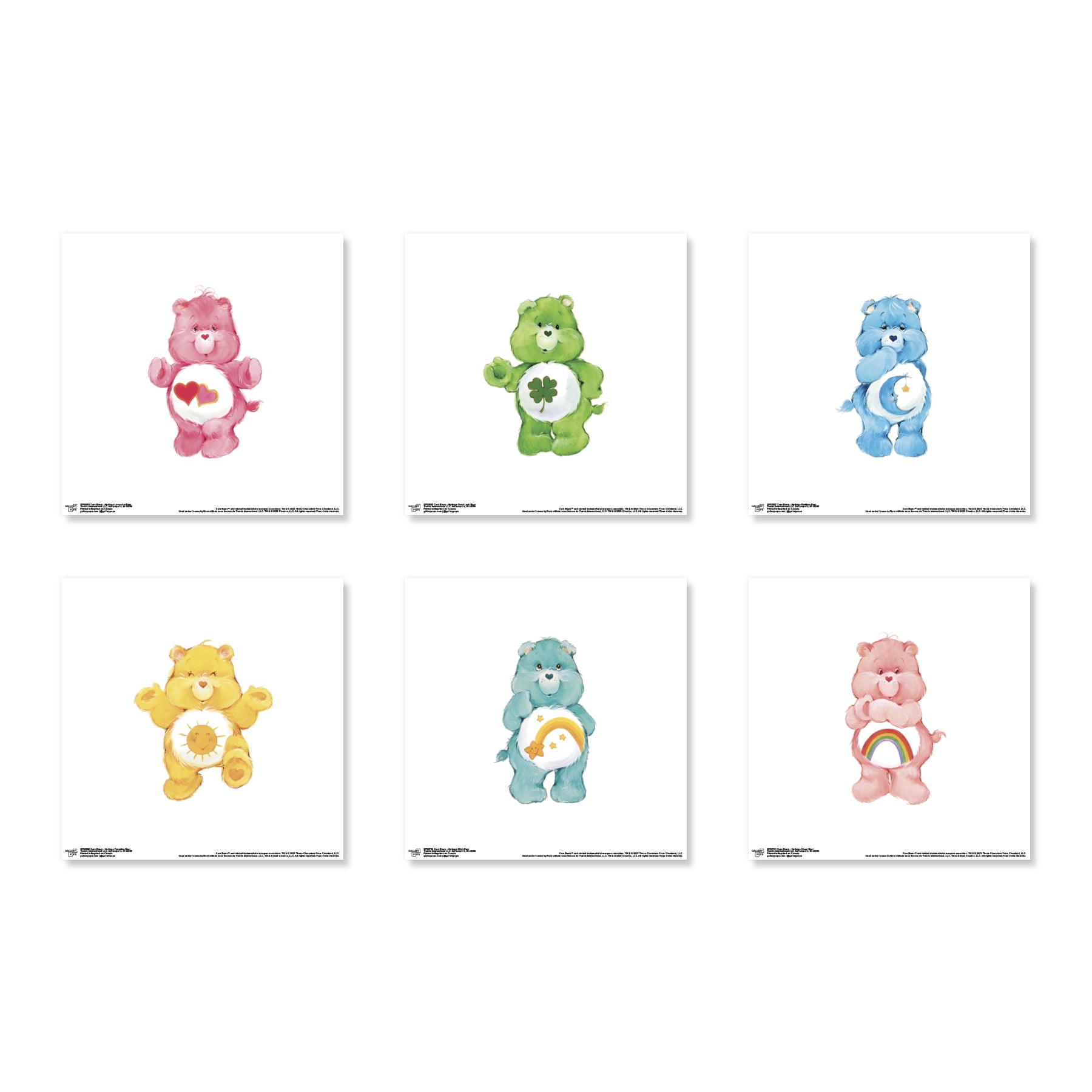 Gallery Pops Care Bears - Heritage Bears Wall Art Bundle (6-Pack ...