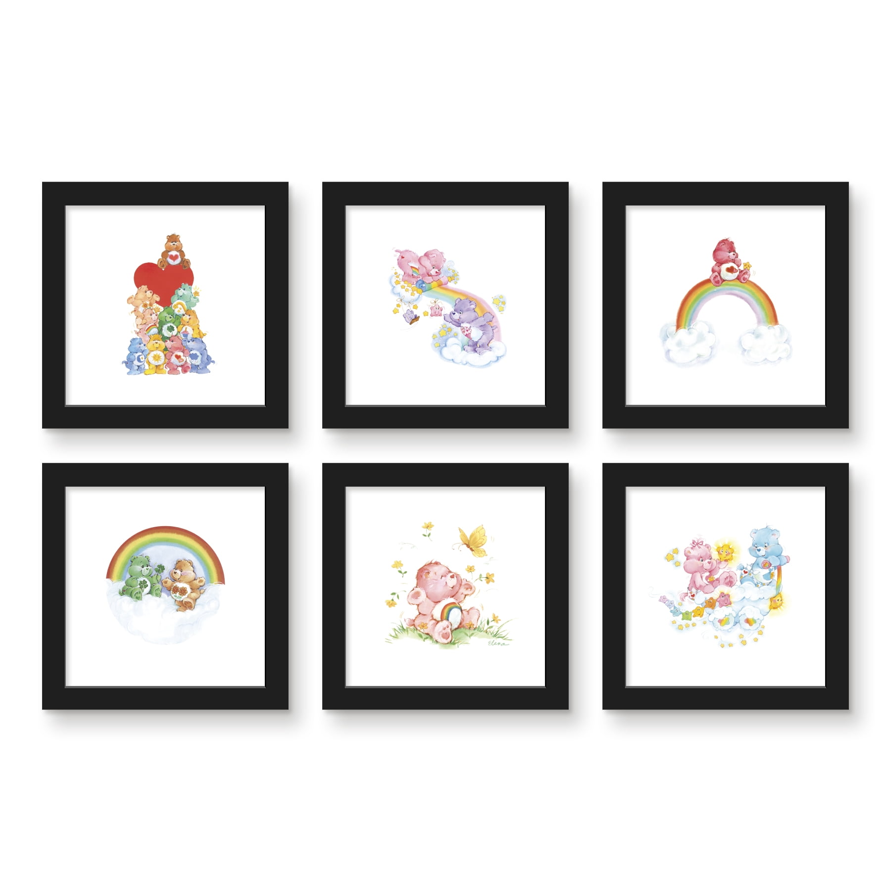 Gallery Pops Care Bears - Heritage Rainbow Wall Art Bundle (6-Pack ...
