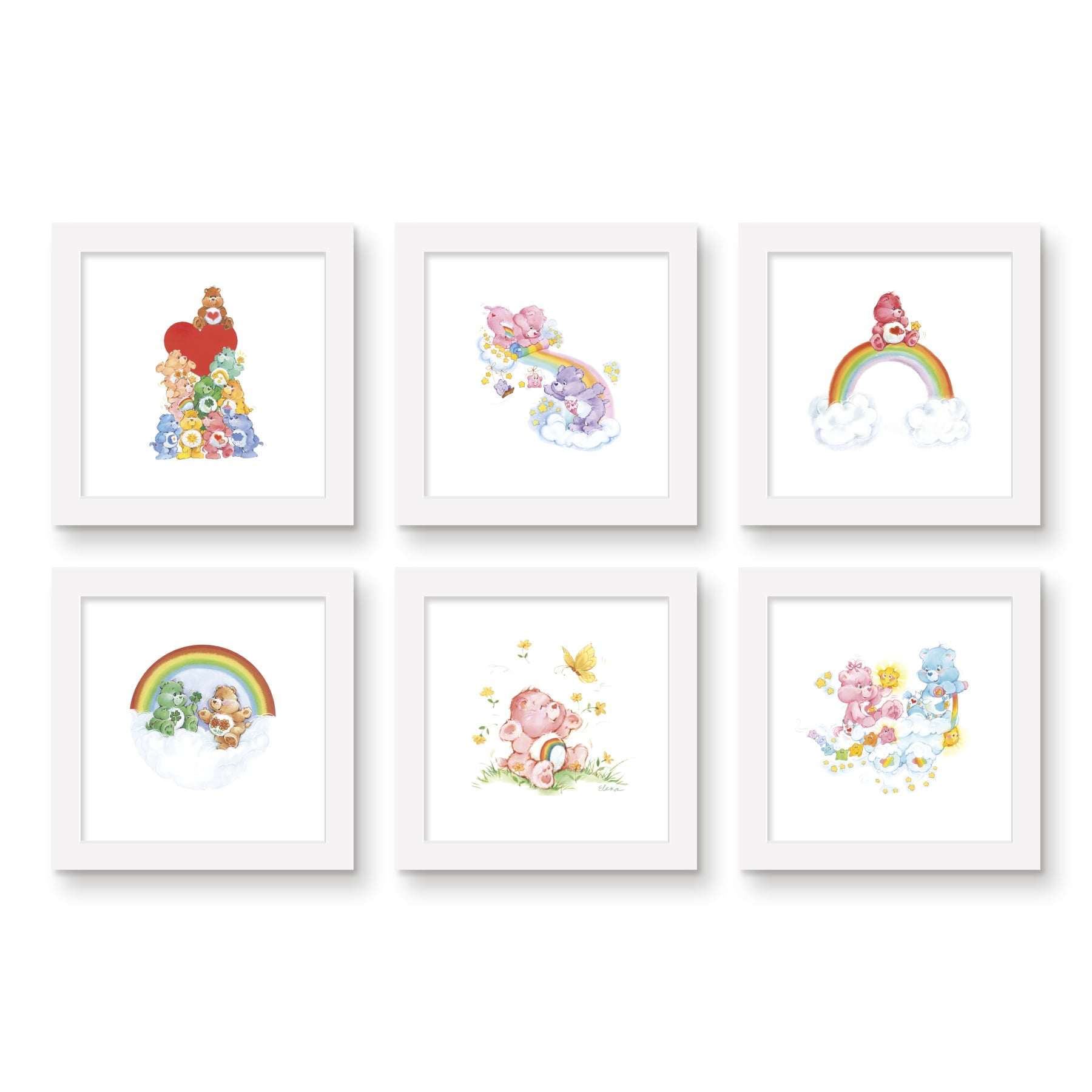 Gallery Pops Care Bears - Heritage Rainbow Wall Art Bundle (6-Pack ...