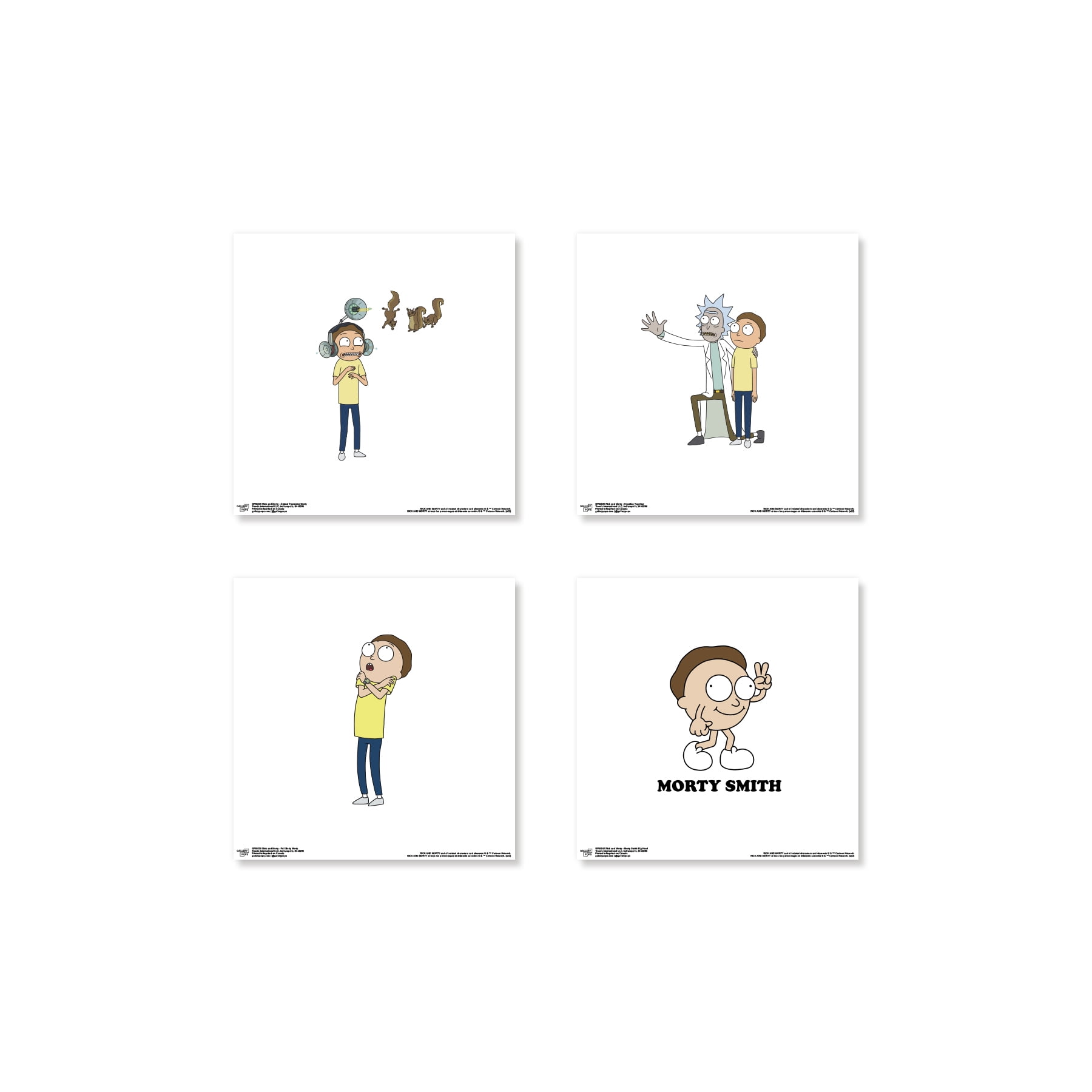 Gallery Pops Cartoon Network Rick and Morty - Morty Wall Art Bundle (4 ...