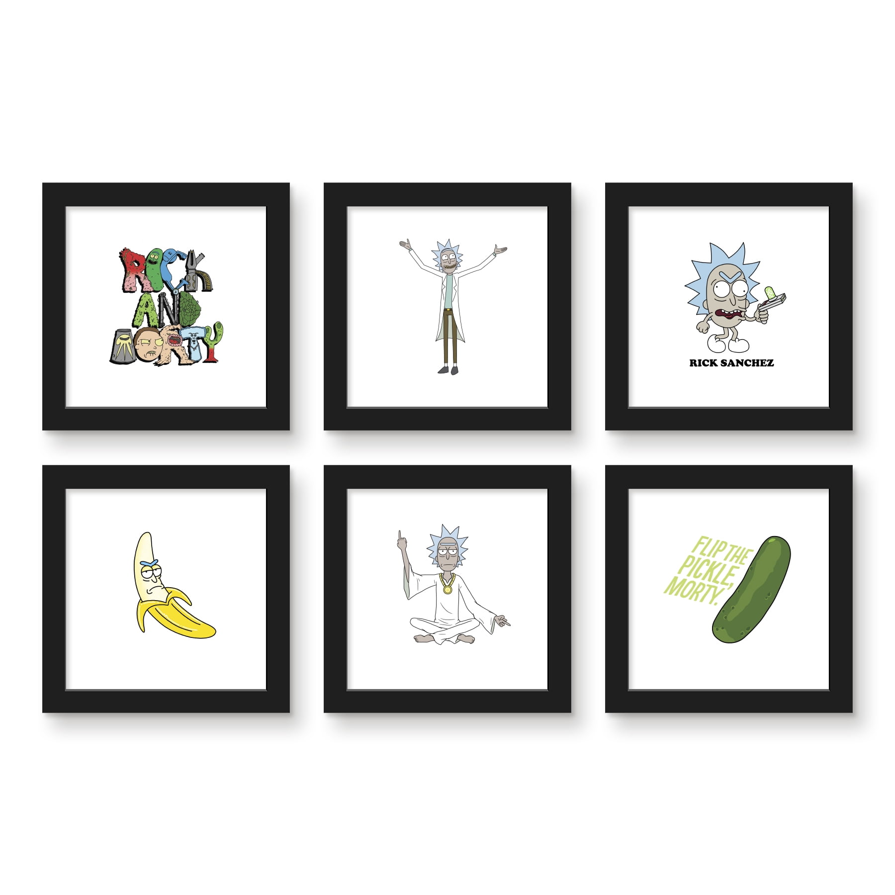 Gallery Pops Cartoon Network Rick and Morty - Rick Wall Art Bundle (6 ...