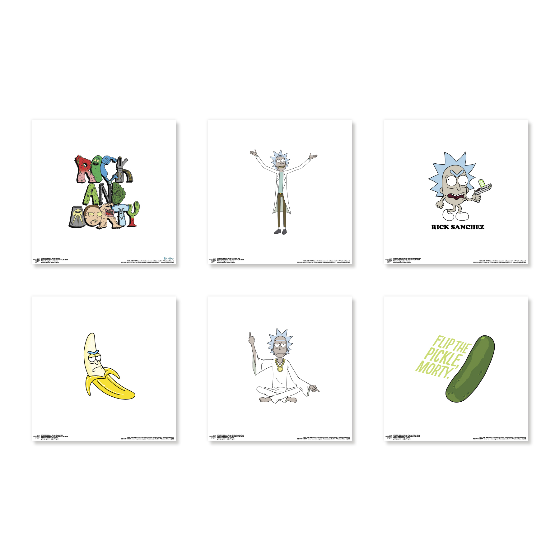 Gallery Pops Cartoon Network Rick and Morty - Rick Wall Art Bundle (6 ...