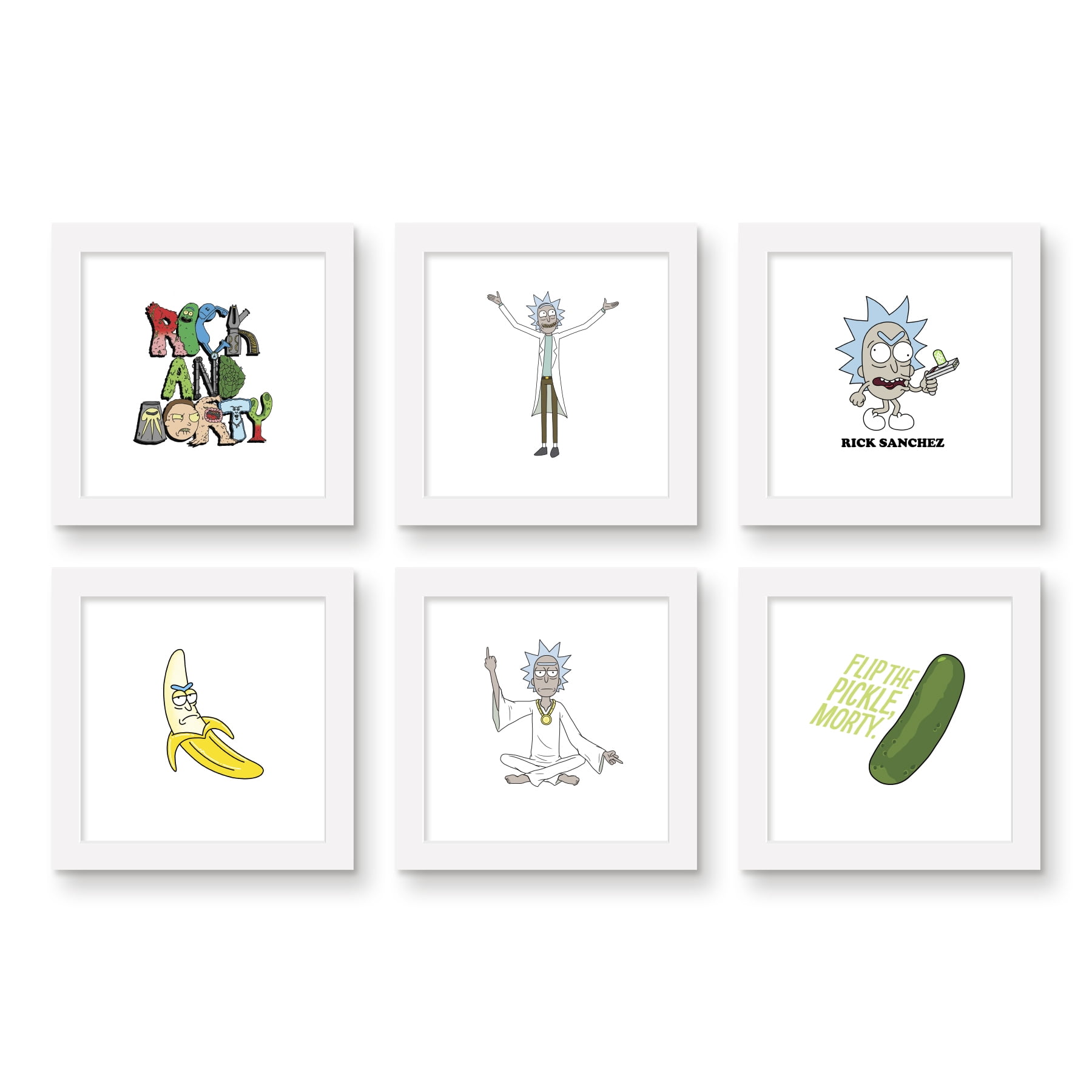 Gallery Pops Cartoon Network Rick and Morty - Rick Wall Art Bundle (6 ...