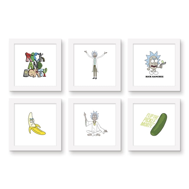 Gallery Pops Cartoon Network Rick and Morty - Rick Wall Art Bundle (6 ...