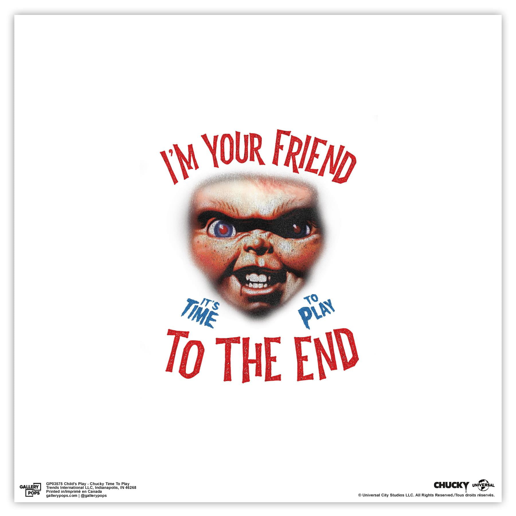 Gallery Pops Child's Play - Chucky Time To Play Wall Art, Unframed ...